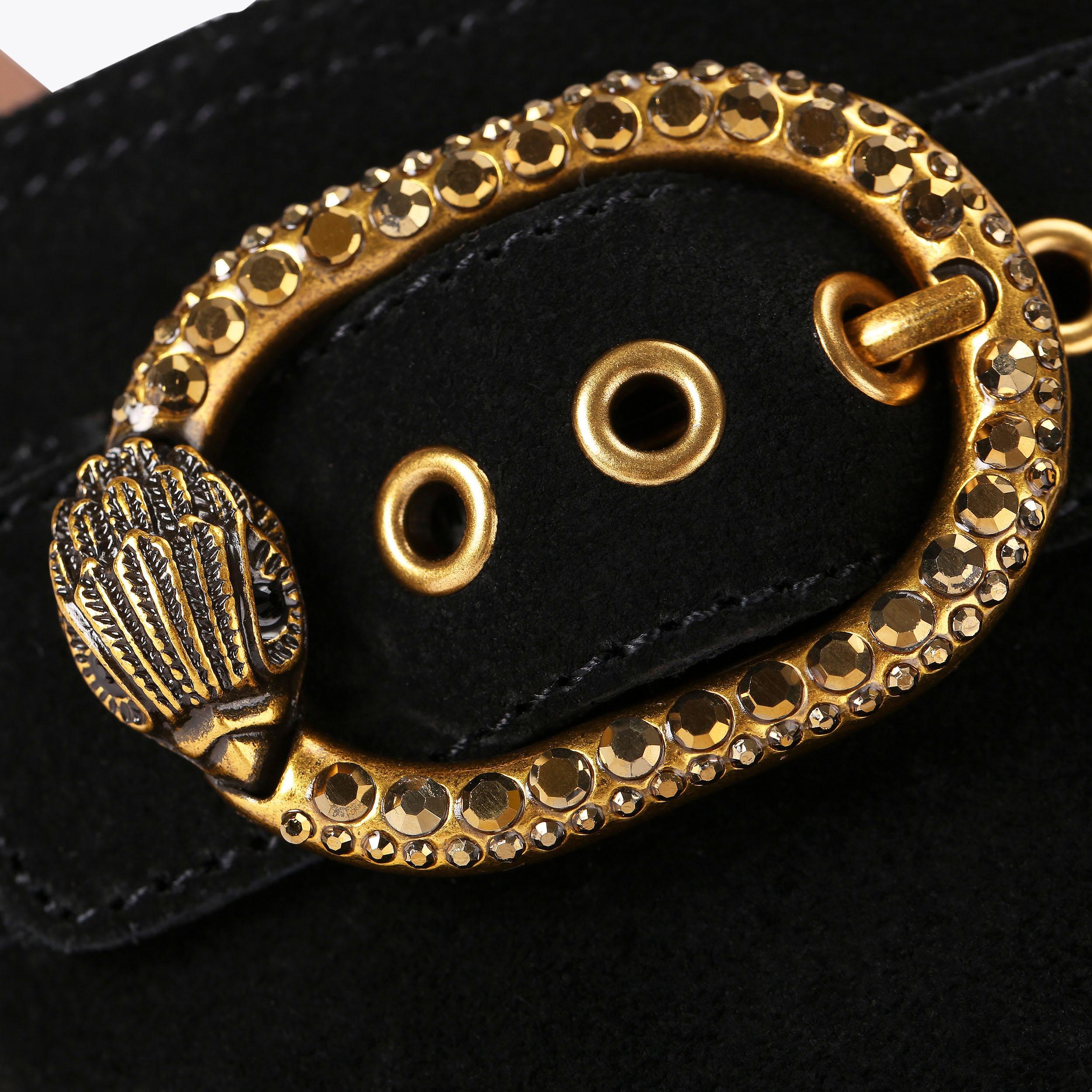 MAYFAIR CLOG Black Suede Slip On Clog by KURT GEIGER LONDON