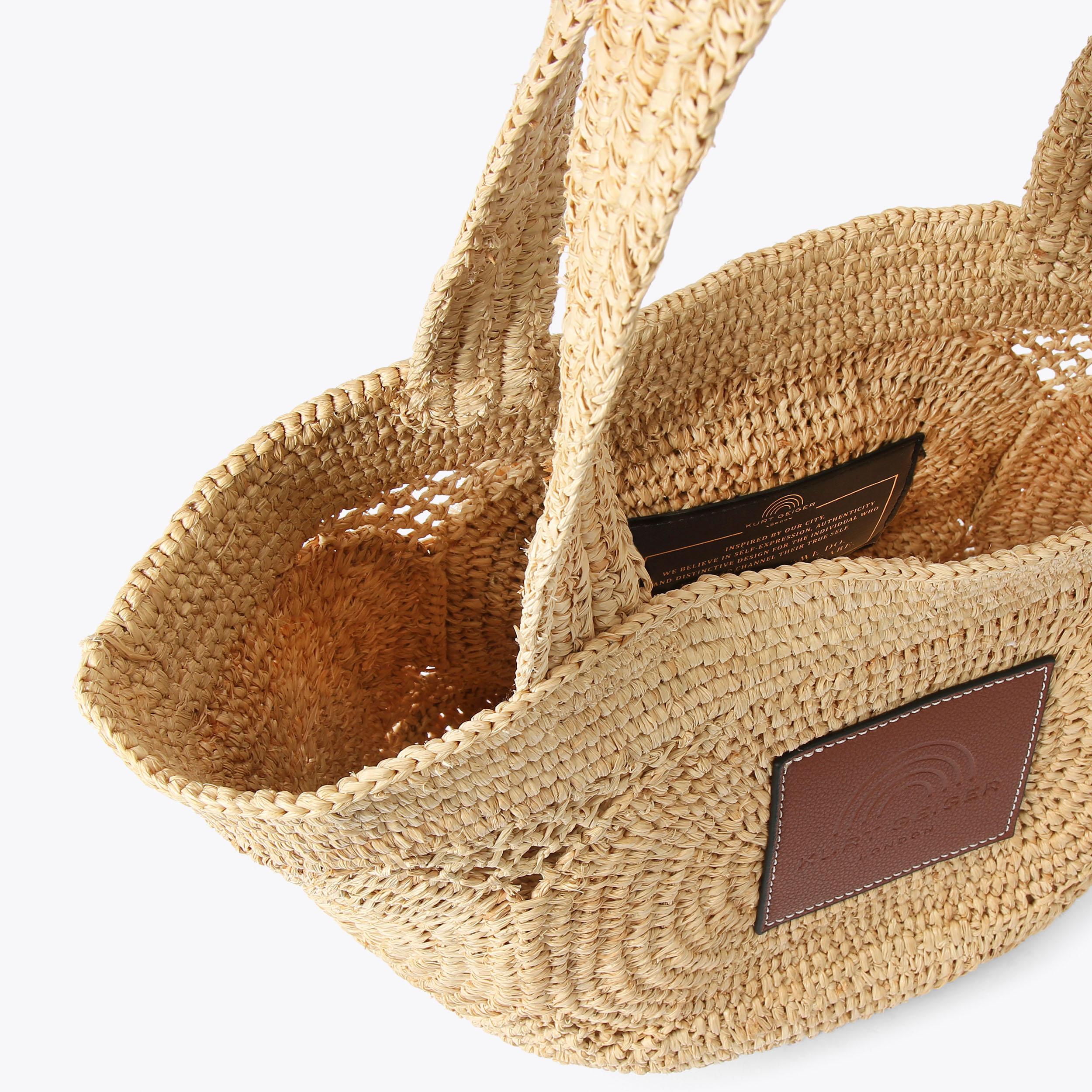 RAFFIA EYE BASKET TOTE Raffia Evil Eye Basket Tote Bag by KURT GEIGER ...