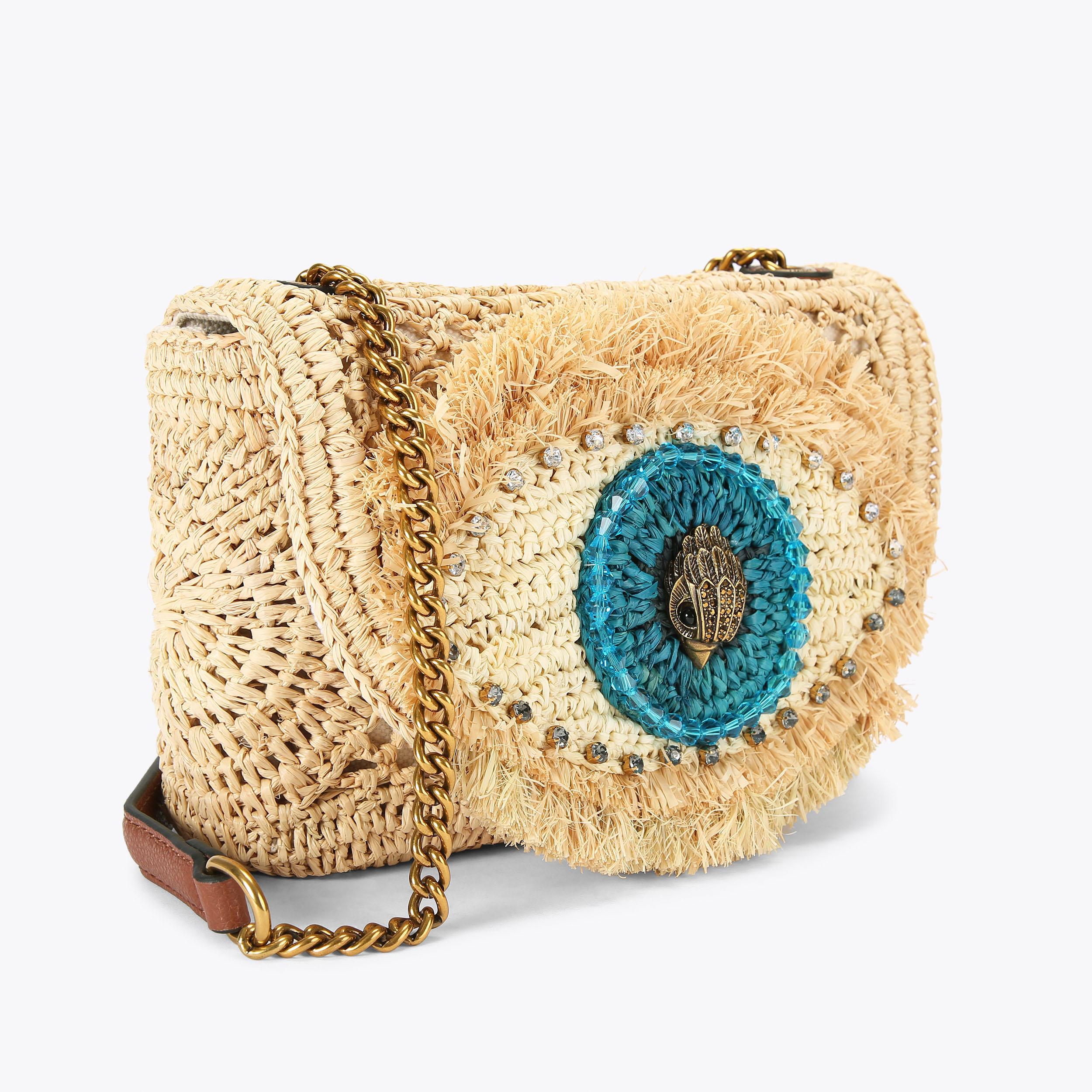 RAFFIA EYE MD KENSINGTON Evil Eye Cross Body Bag by KURT GEIGER LONDON
