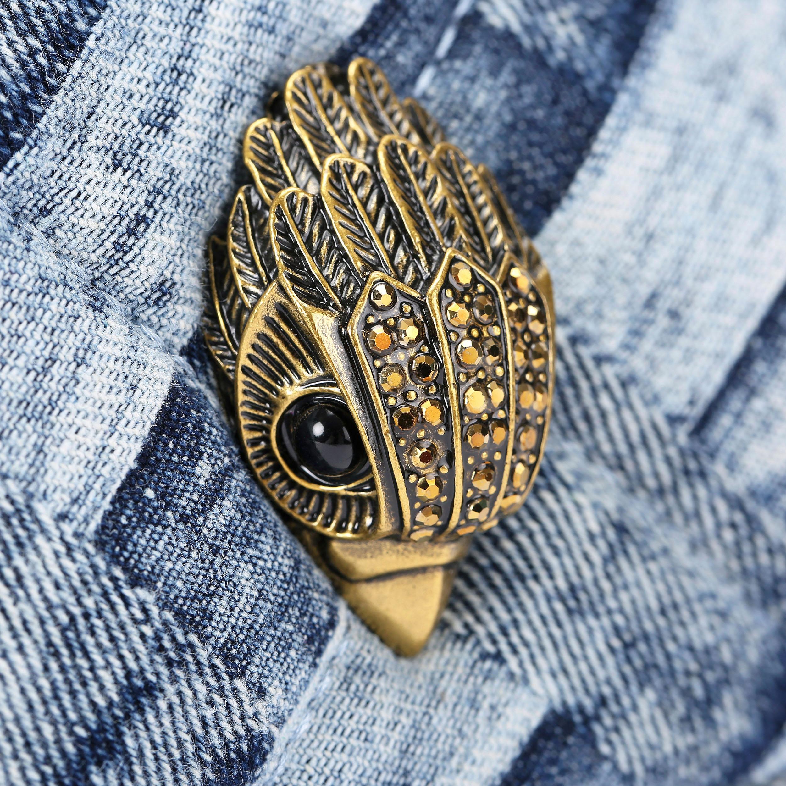 2ZIP KENSINGTON CAMERA Denim Weave Camera Bag by KURT GEIGER LONDON