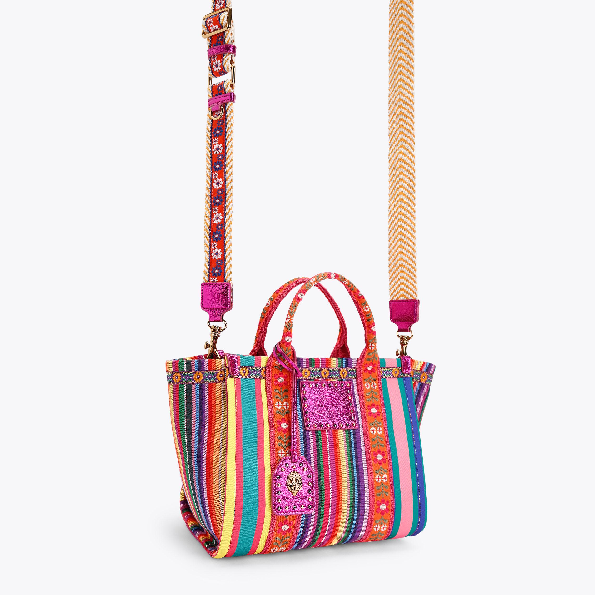 SOUTHBANK SM SHOPPER Rainbow Stripe Canvas Shopper Bag by KURT GEIGER ...