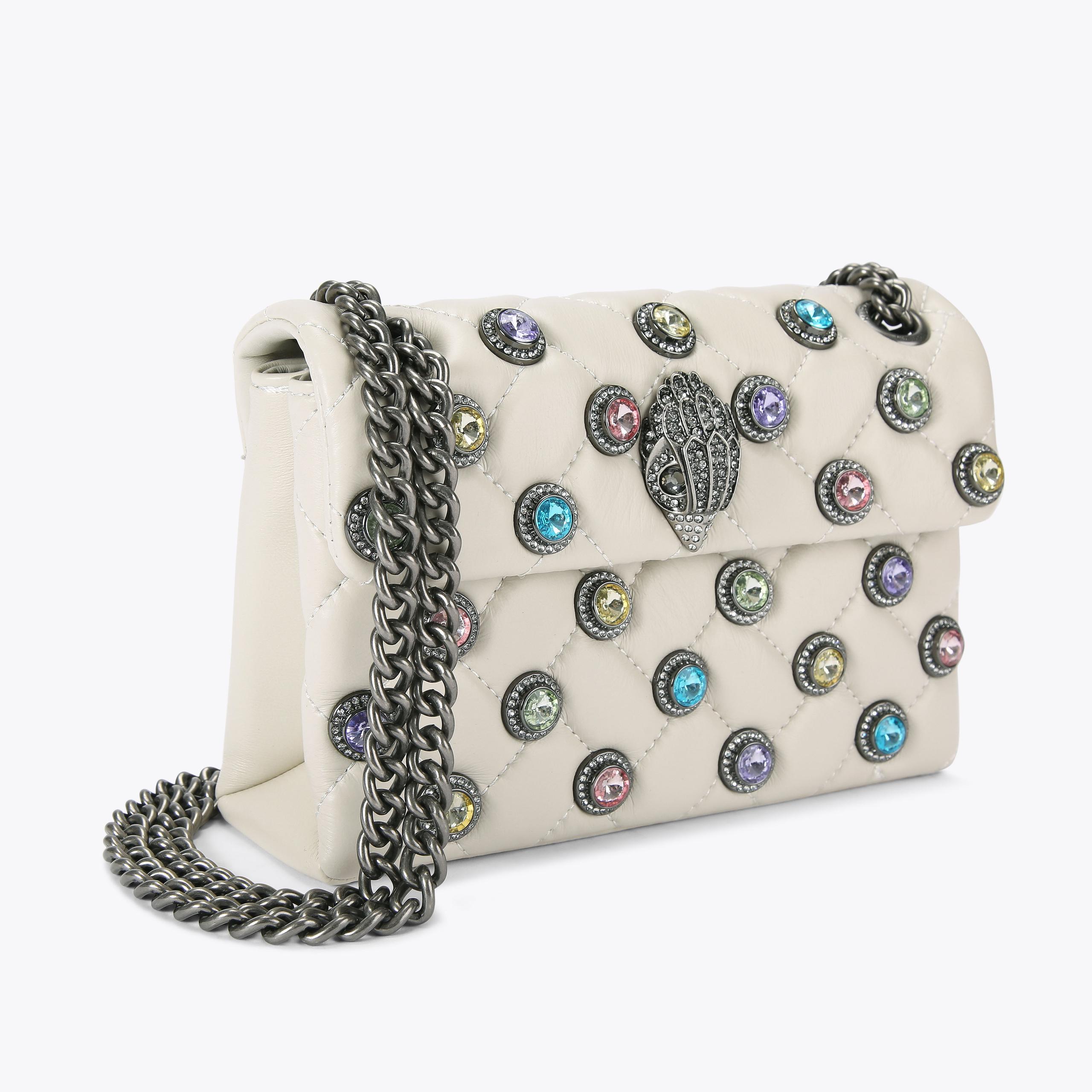 CRYSTALS MINI KENSINGTON Bone Crystal Kensington Bag by KURT GEIGER LONDON