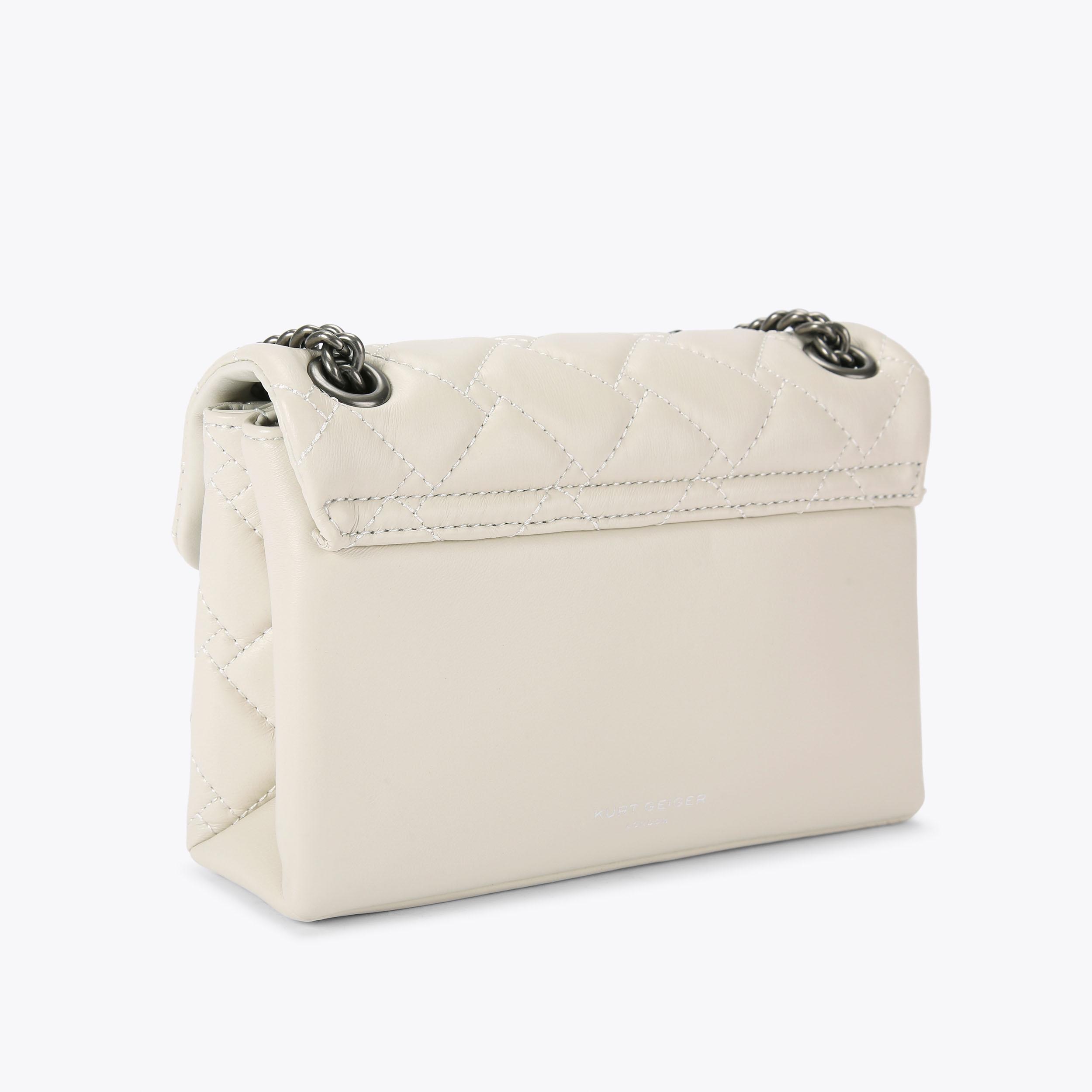 CRYSTALS MINI KENSINGTON Bone Crystal Kensington Bag by KURT GEIGER LONDON