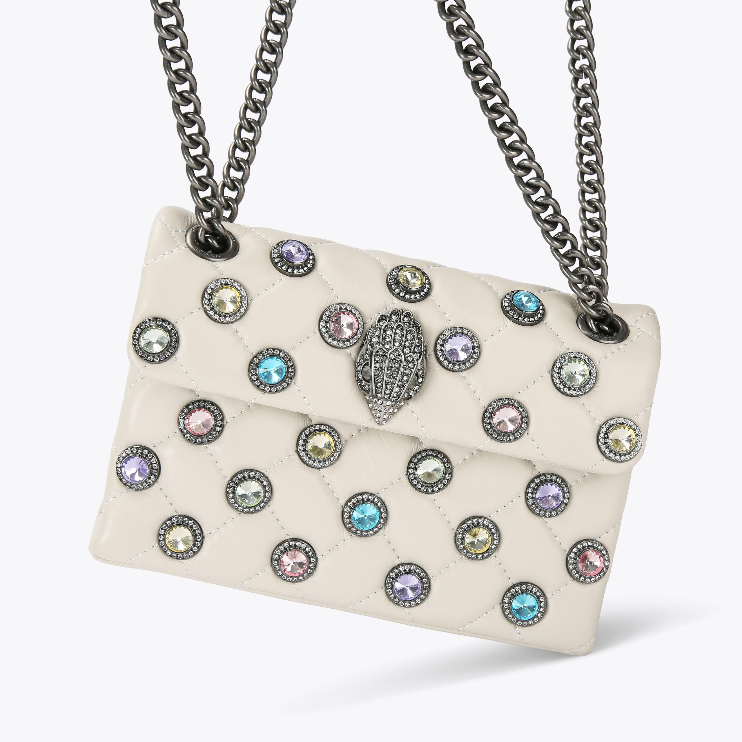 CRYSTALS MINI KENSINGTON Bone Crystal Kensington Bag by KURT GEIGER LONDON