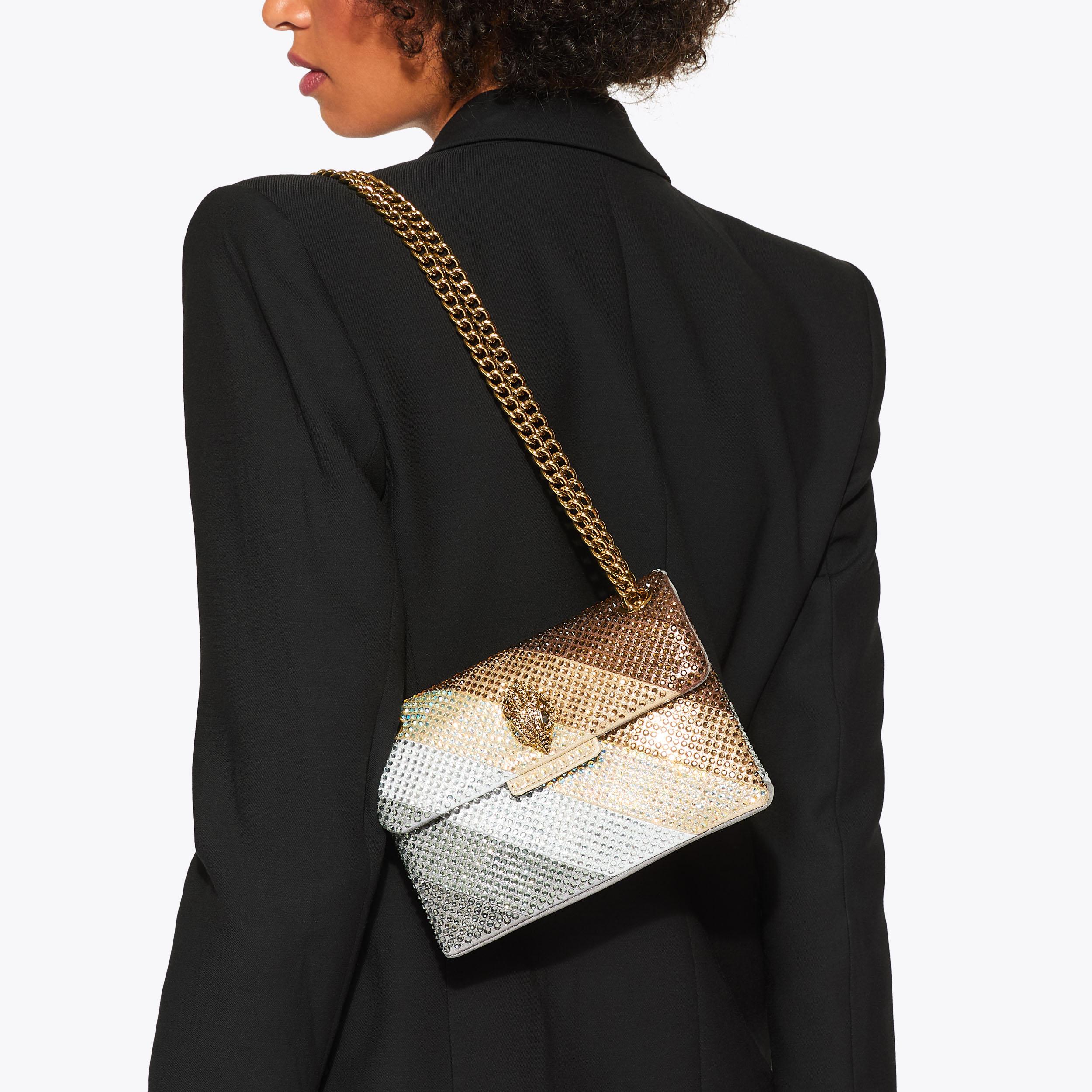 FABRIC MINI KENSINGTON L Crystal Stripe Cross Body Bag by KURT GEIGER ...