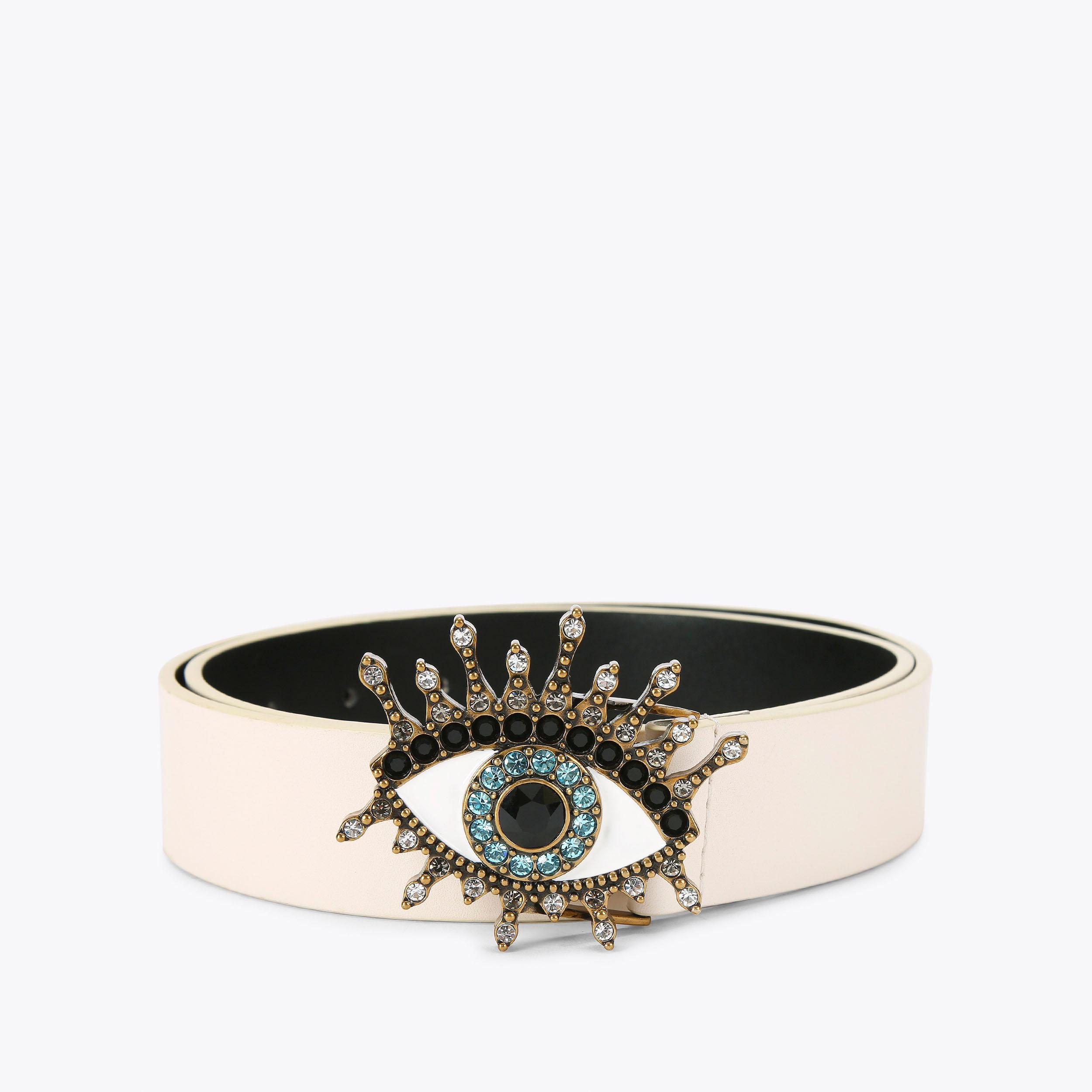 38 EVIL EYE BELT Bone Leather Belt by KURT GEIGER LONDON