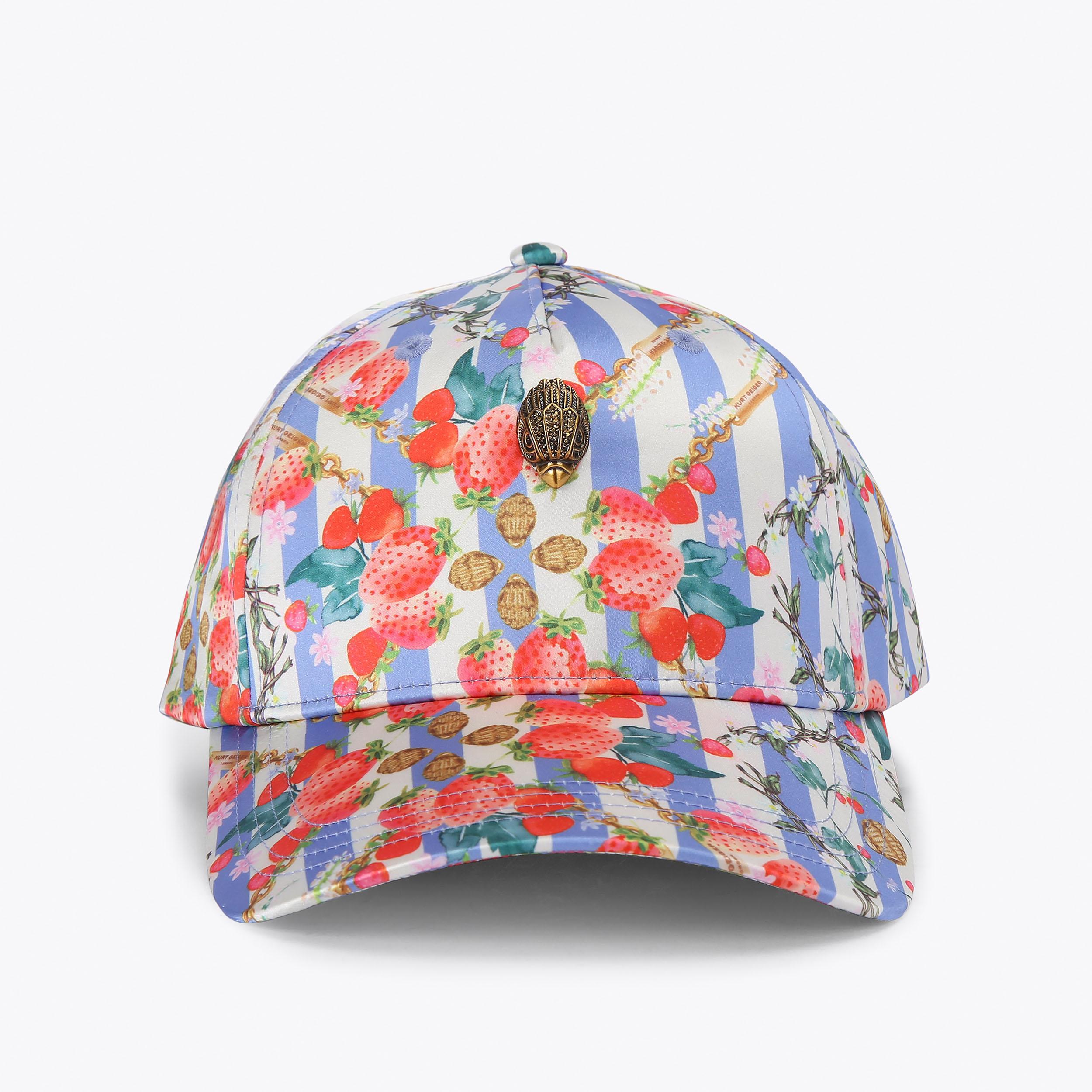KENSINGTON CAP Pink Denim Weave Cap by KURT GEIGER LONDON