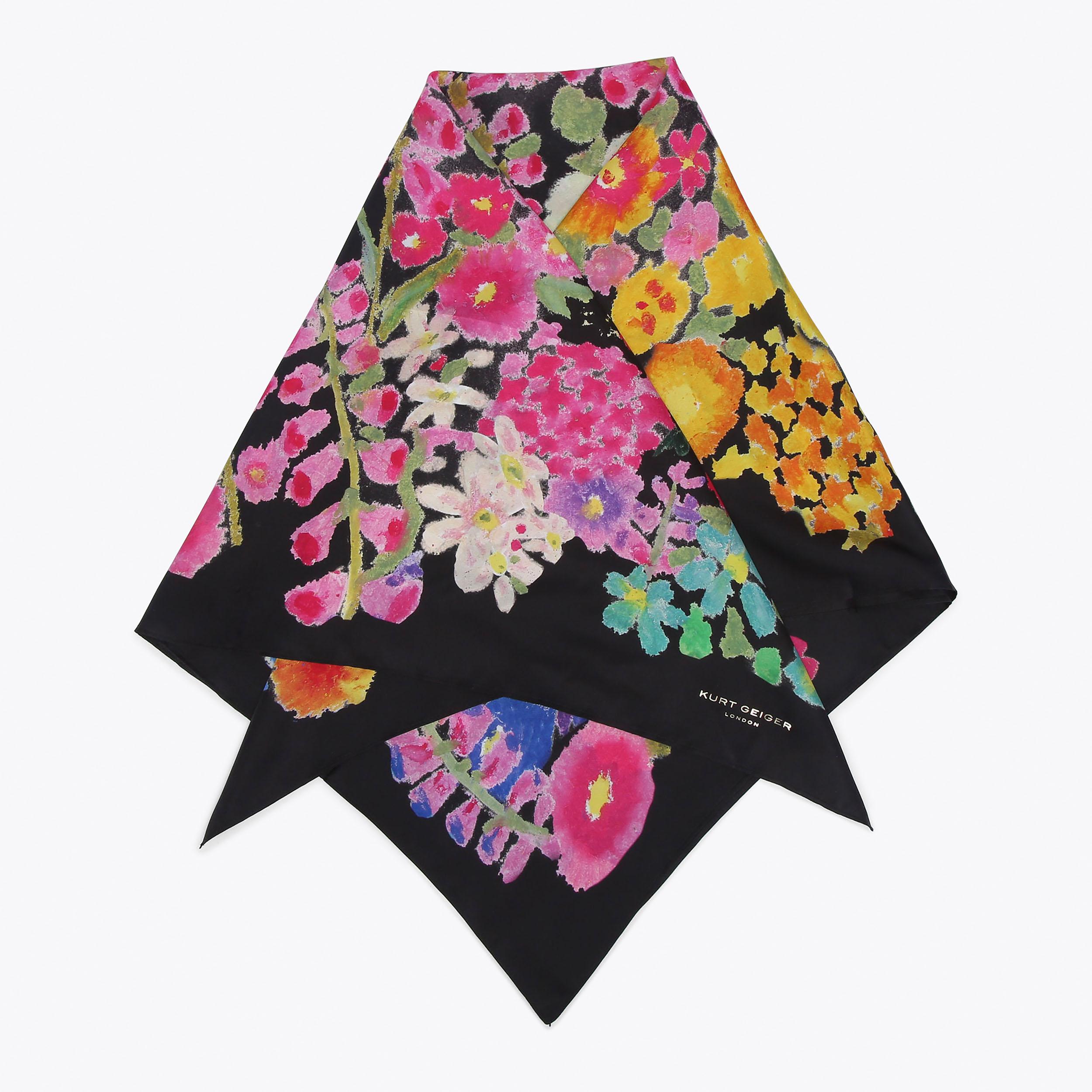 LG SQUARE SCARF Square floral scarf by KURT GEIGER LONDON