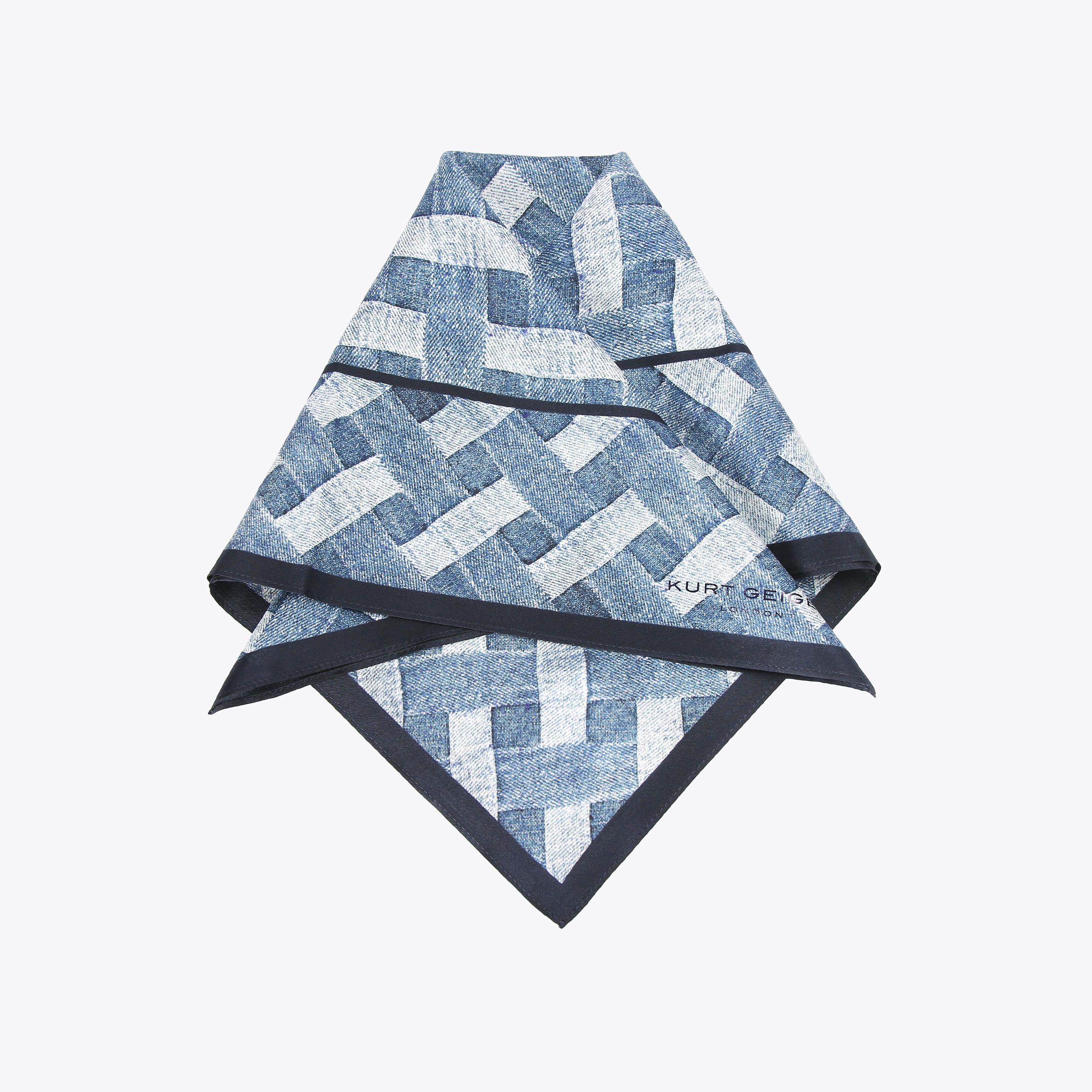 BANDANA SCARF Pink Denim Wash Scarf by KURT GEIGER LONDON