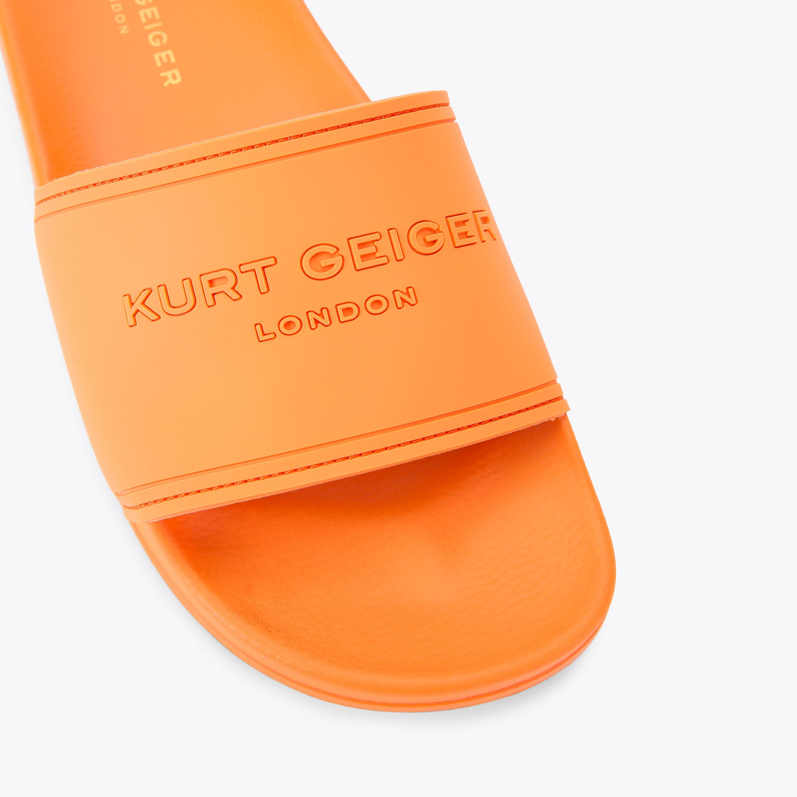 KGL POOL SLIDER MENS Orange Slider Sandals by KURT GEIGER LONDON