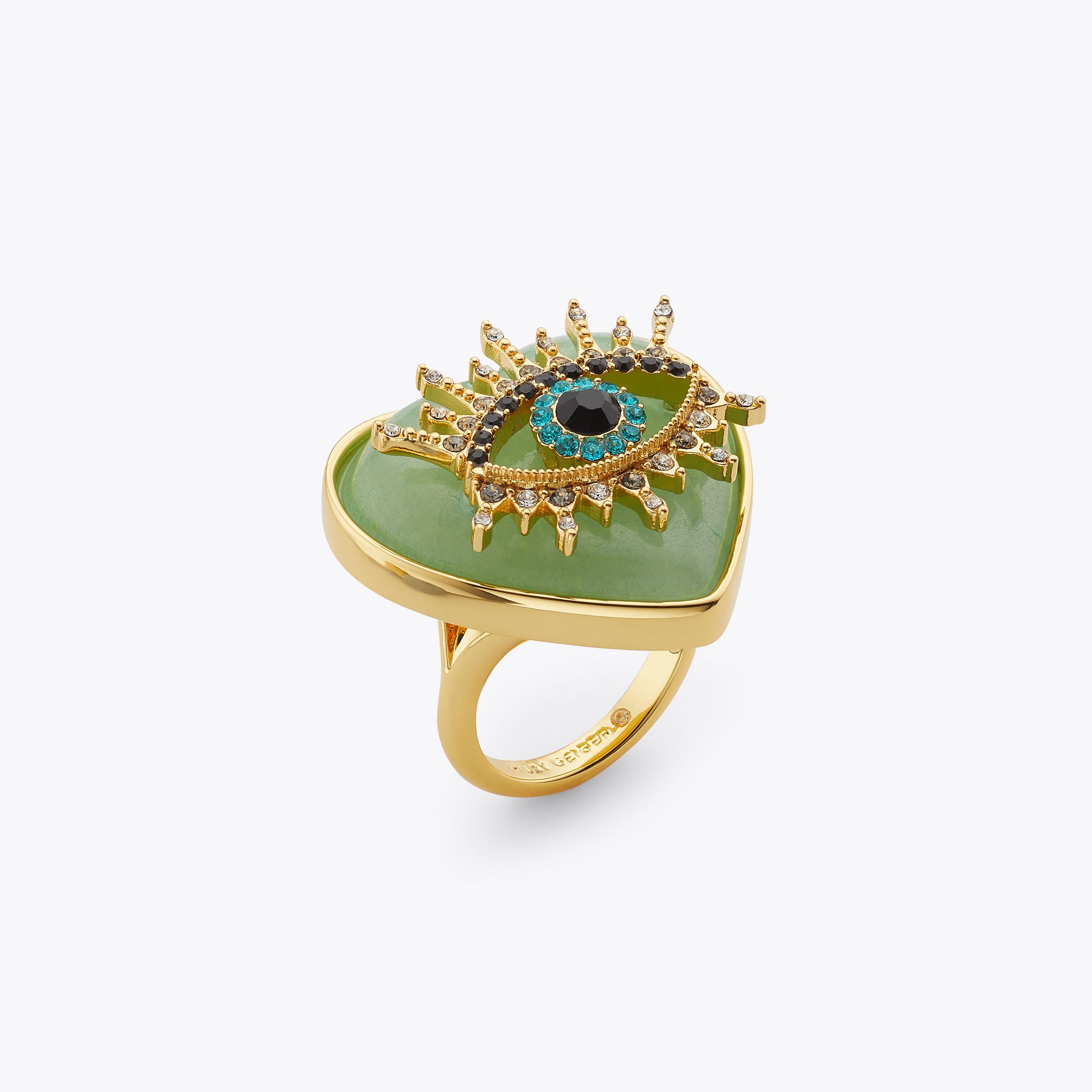 HEART EYE STONE RING Evil Eye Ring by KURT GEIGER LONDON