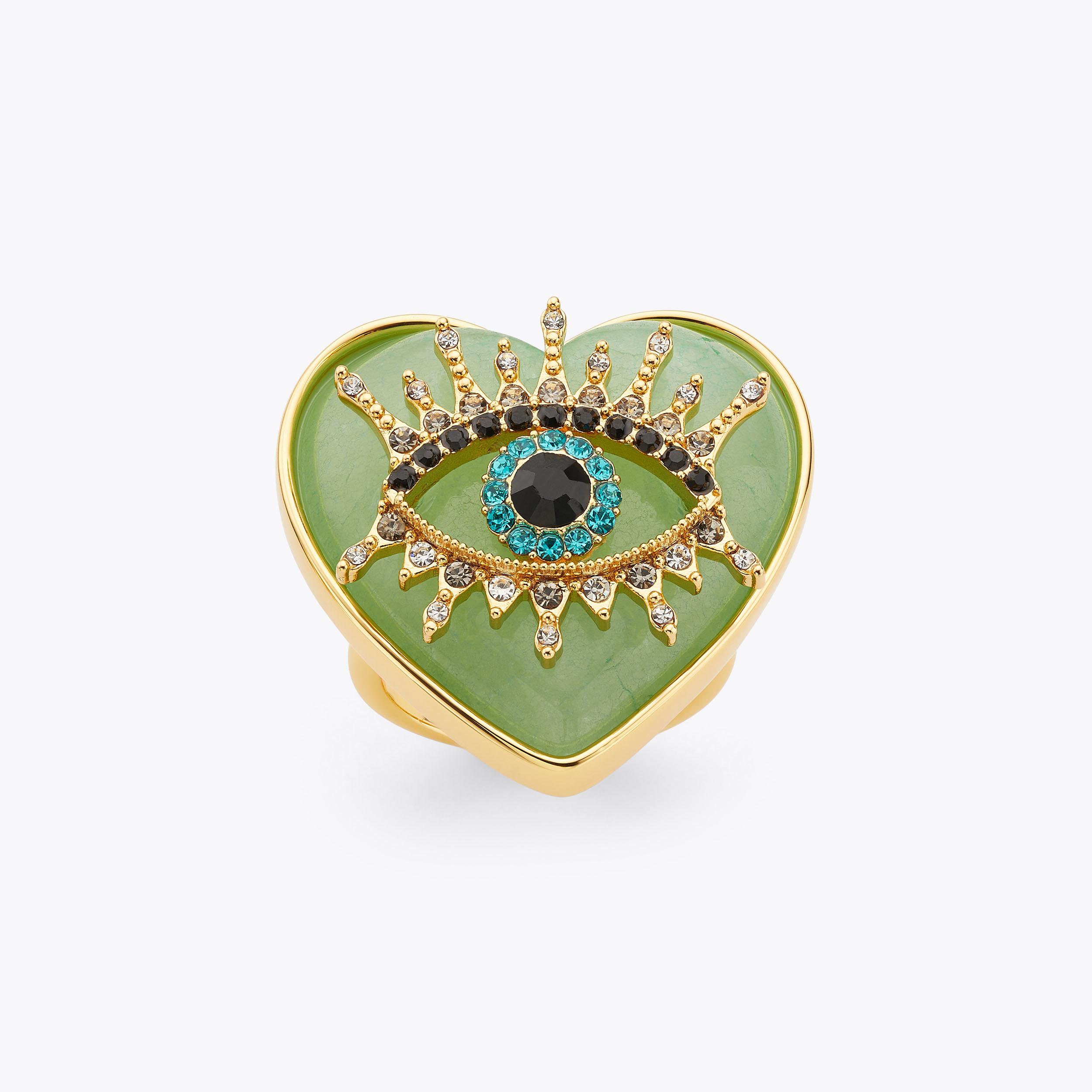 HEART EYE STONE RING Evil Eye Ring by KURT GEIGER LONDON