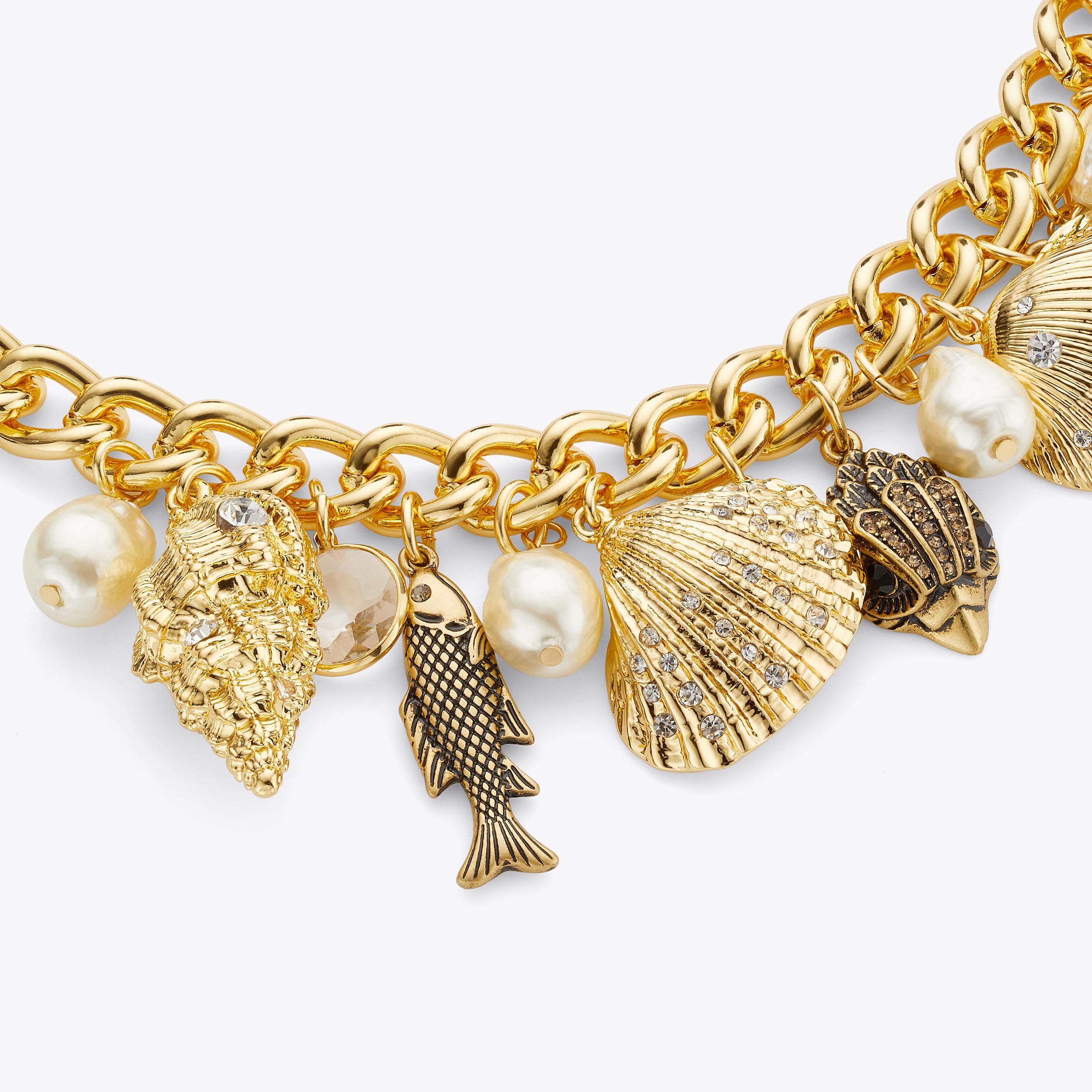 SHORE CHARM NECKLACE Gold Shell Necklace by KURT GEIGER LONDON