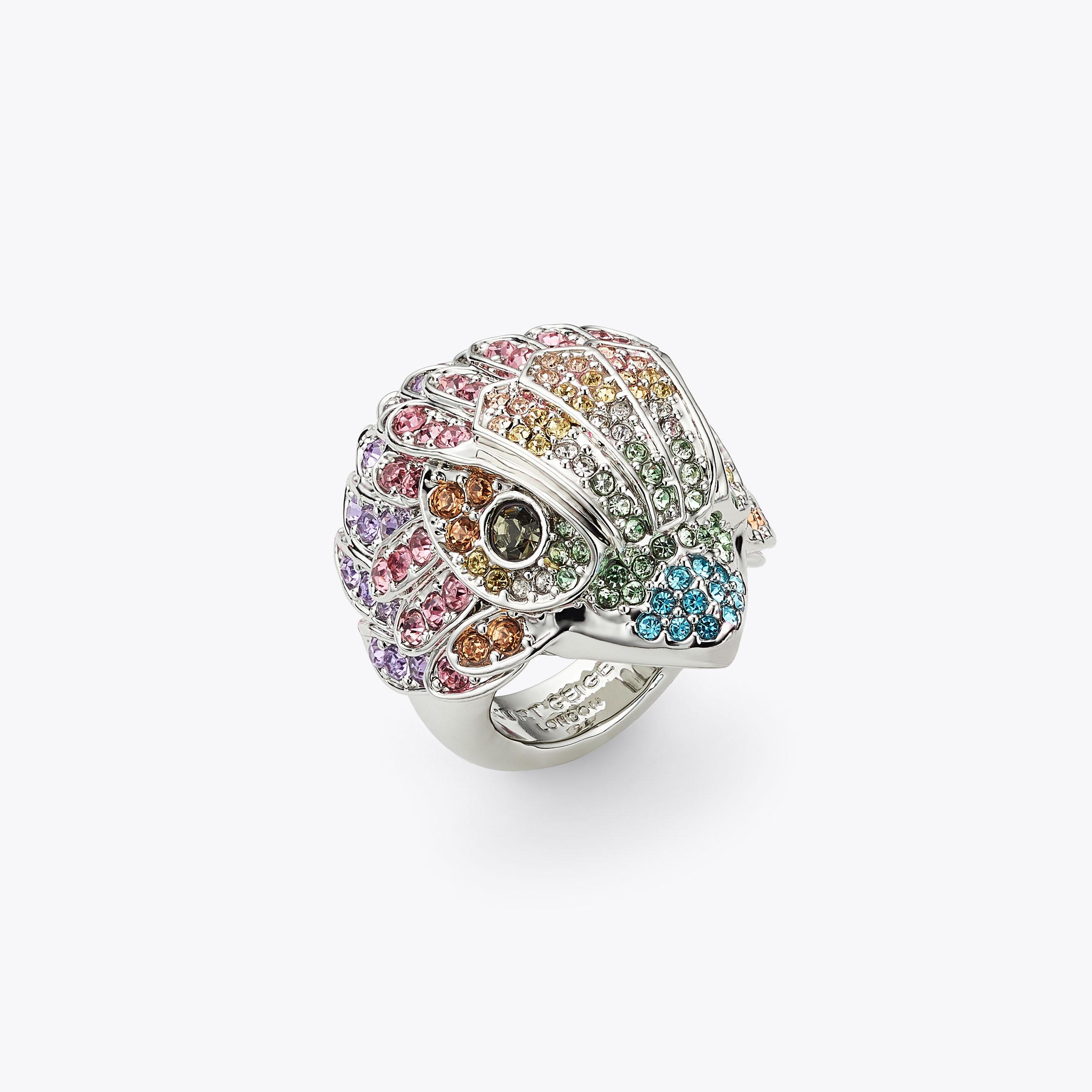 PAVE EAGLE RING Silver Ring by KURT GEIGER LONDON