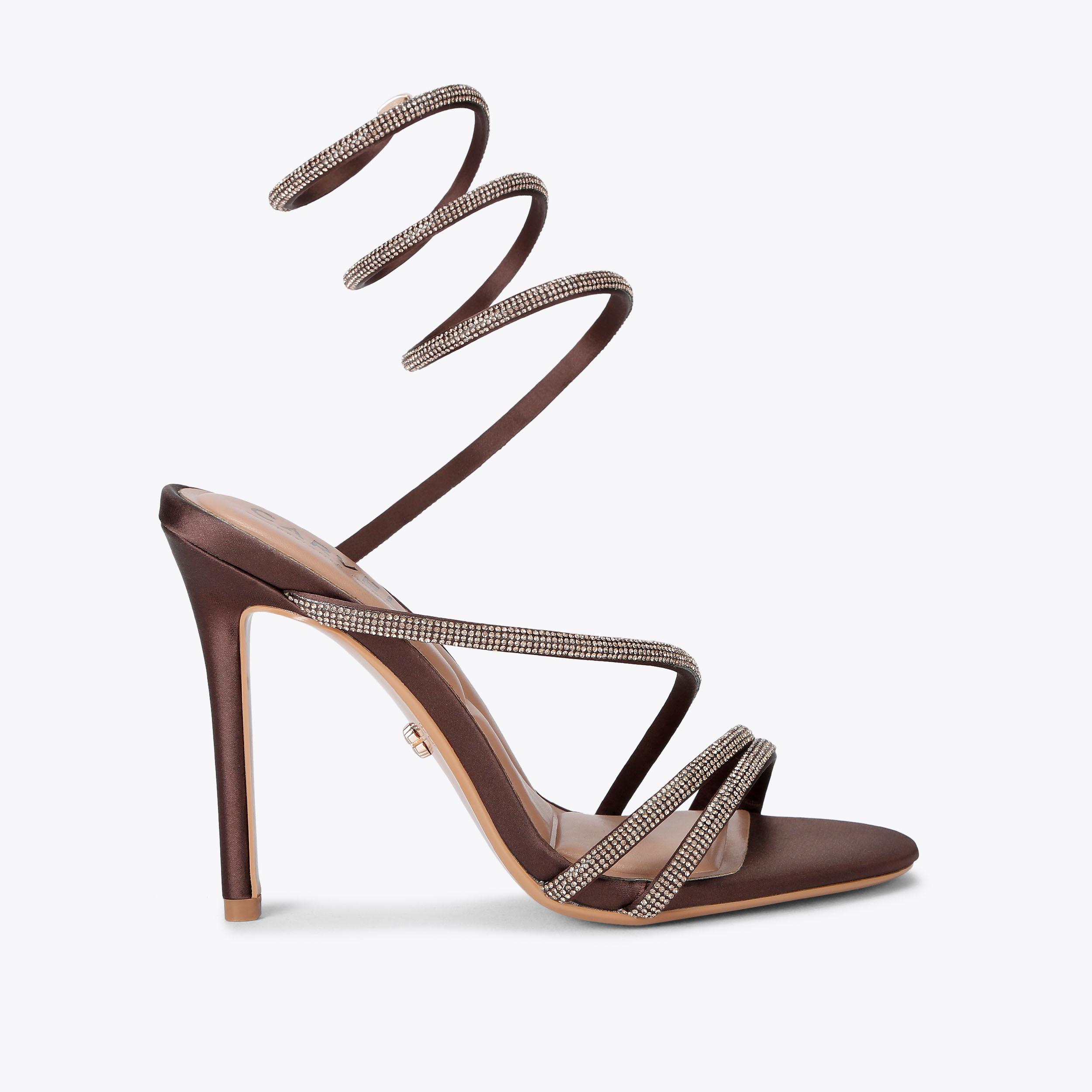 SPIRAL 105 Red Crystal Spiral Heels by CARVELA