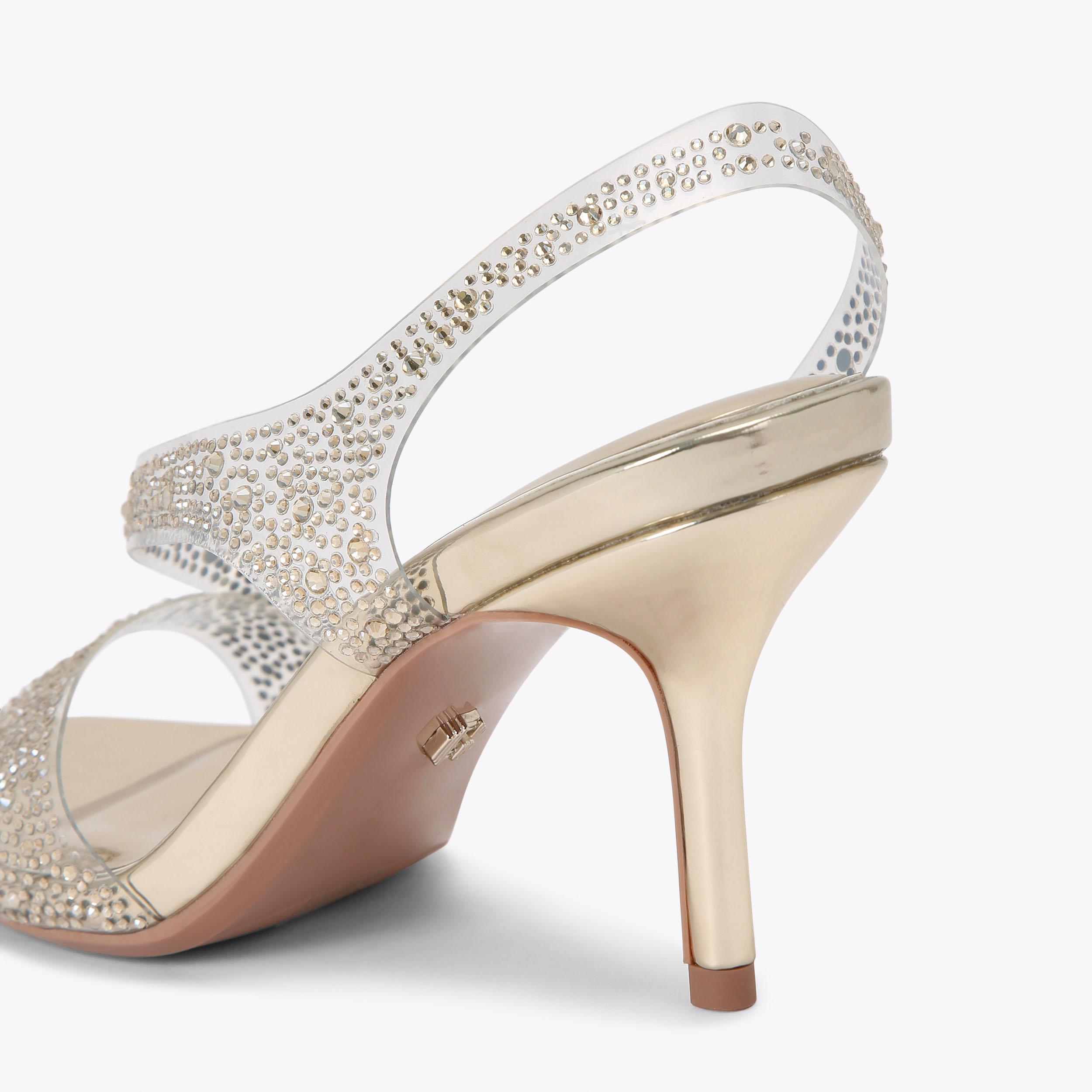 SYMMETRY SANDAL VINYL 80 Vinyl Crystal Heel by CARVELA