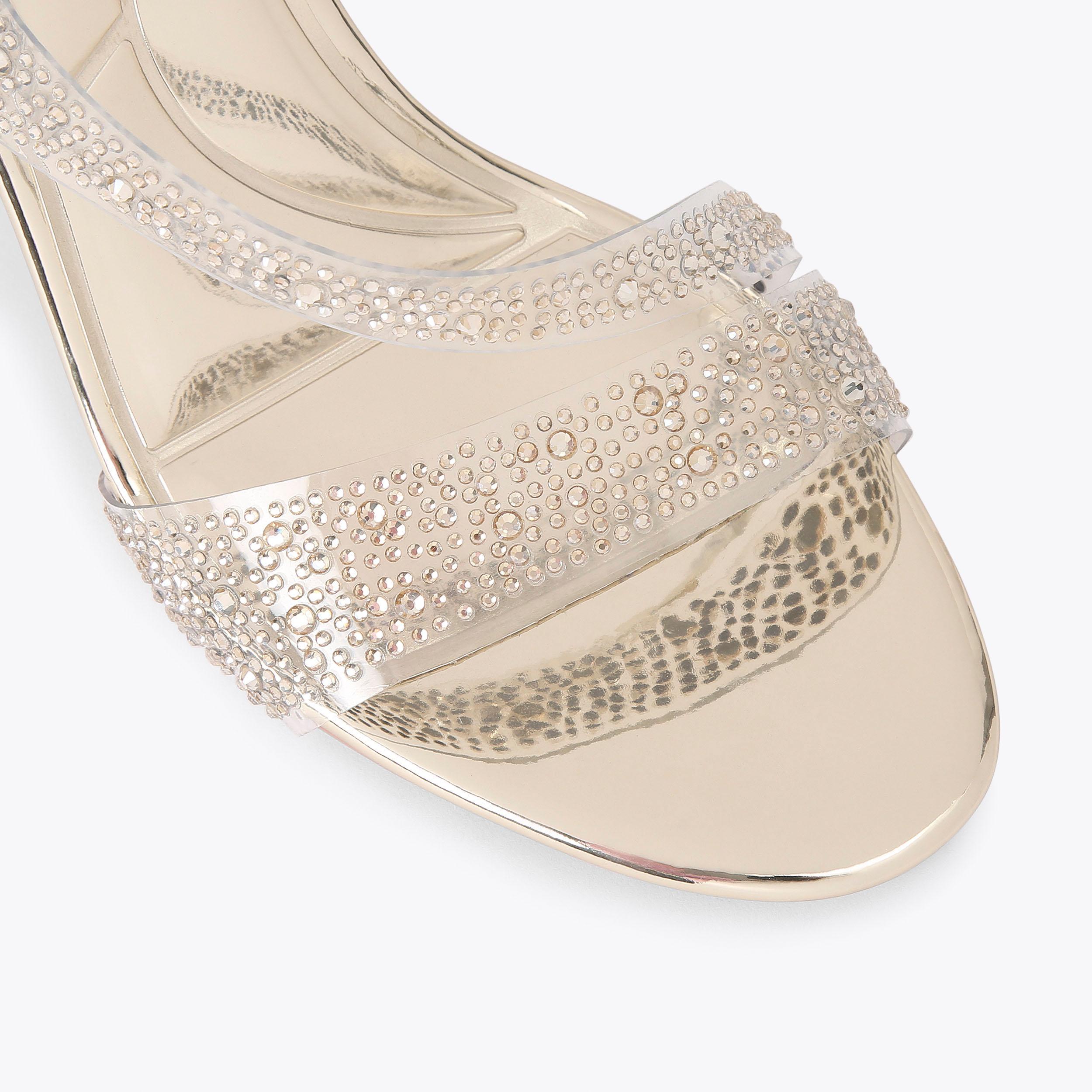 SYMMETRY SANDAL VINYL 80 Vinyl Crystal Heel by CARVELA