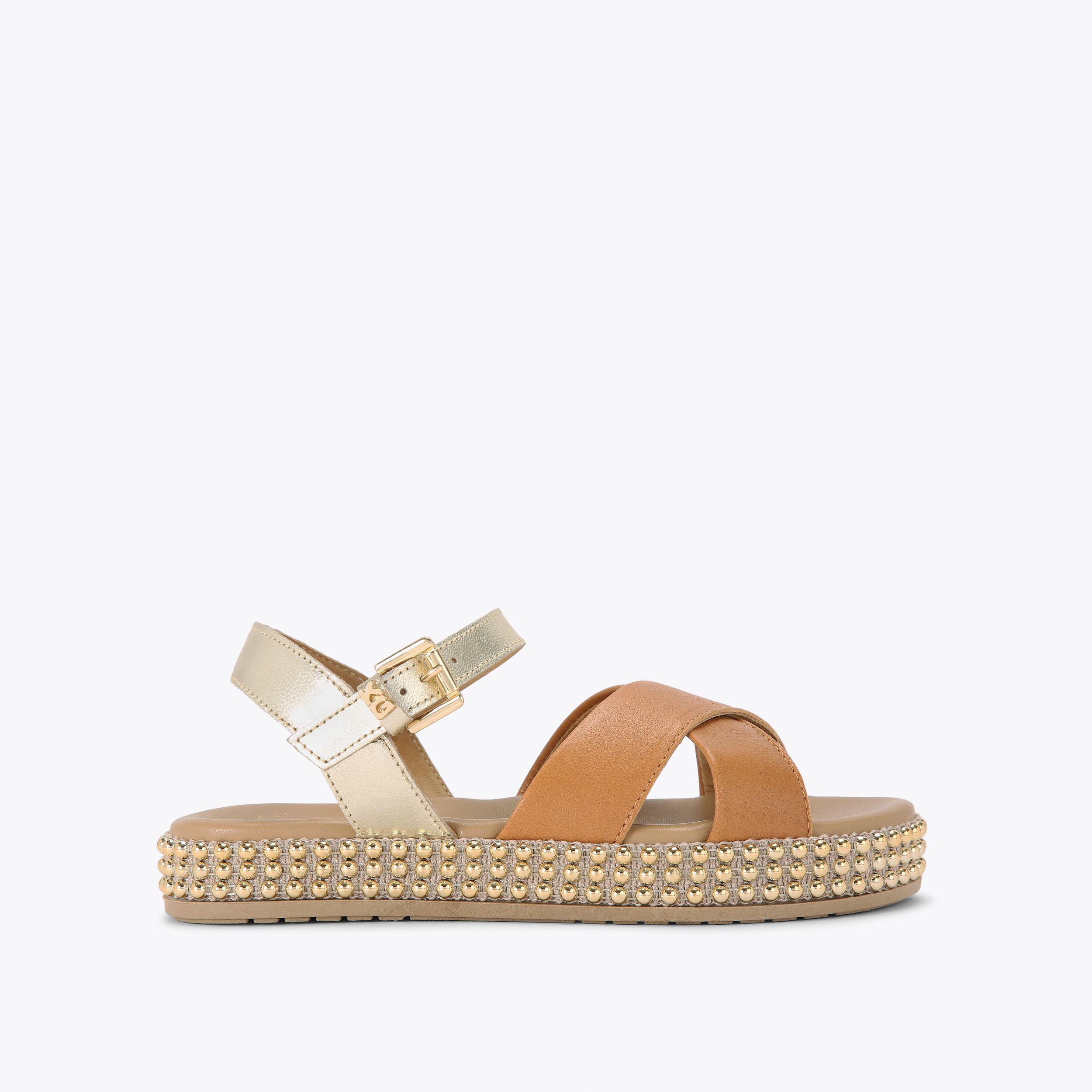 REYA Gold Sandals by KG KURT GEIGER