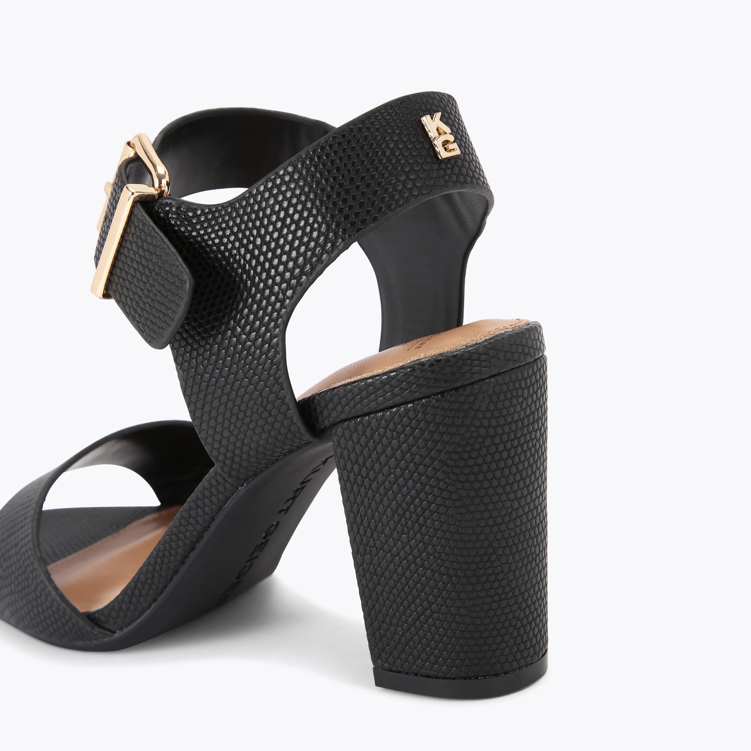 SUTTON Black Block Heels by KG KURT GEIGER