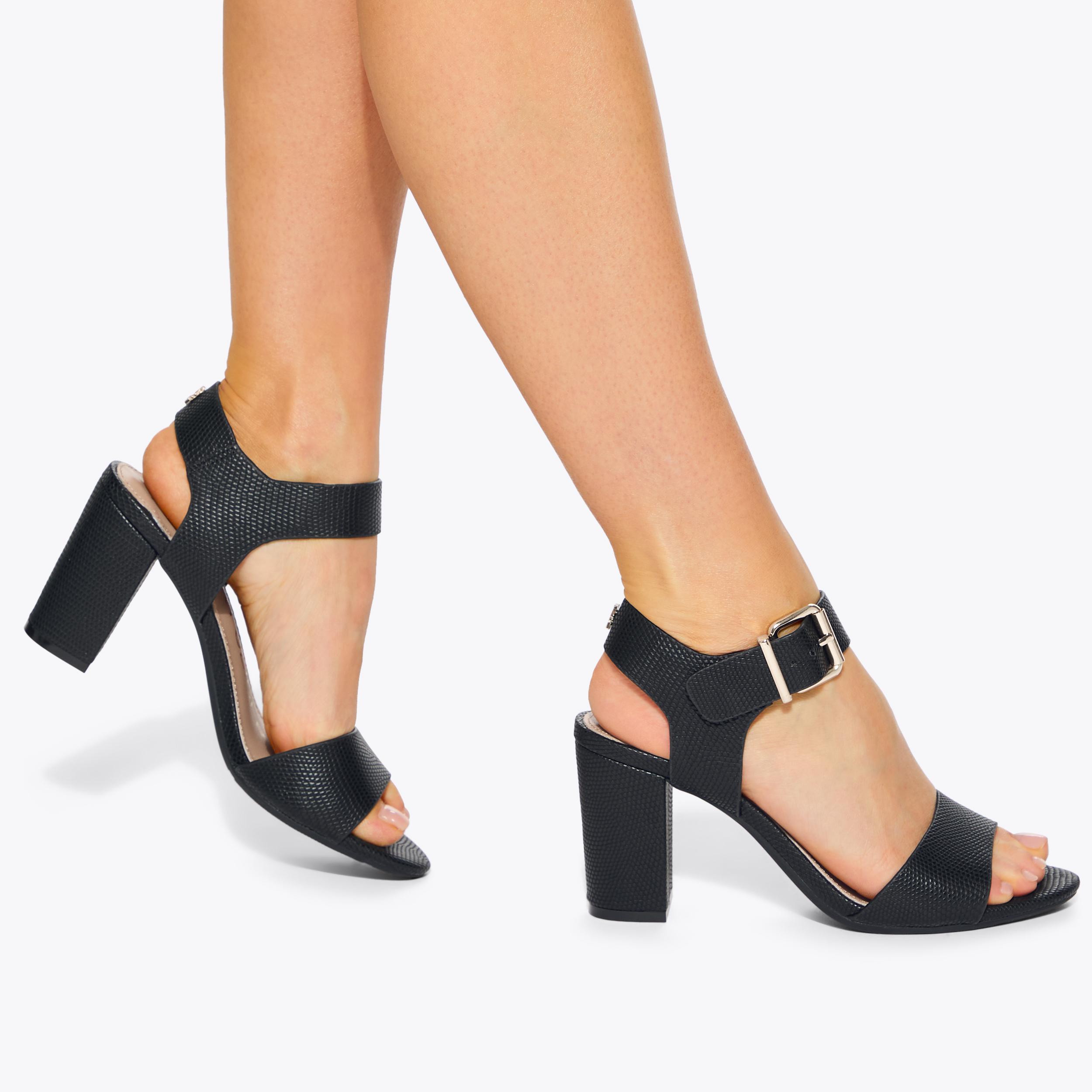 SUTTON Black Block Heels by KG KURT GEIGER