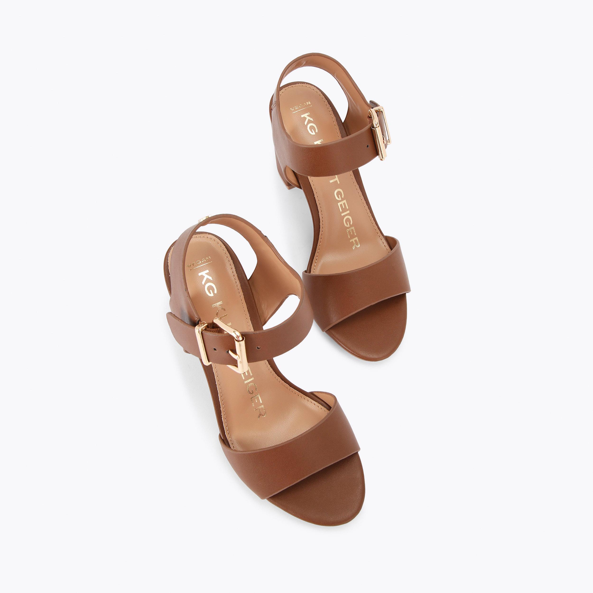 SUTTON Tan Block Heels by KG KURT GEIGER