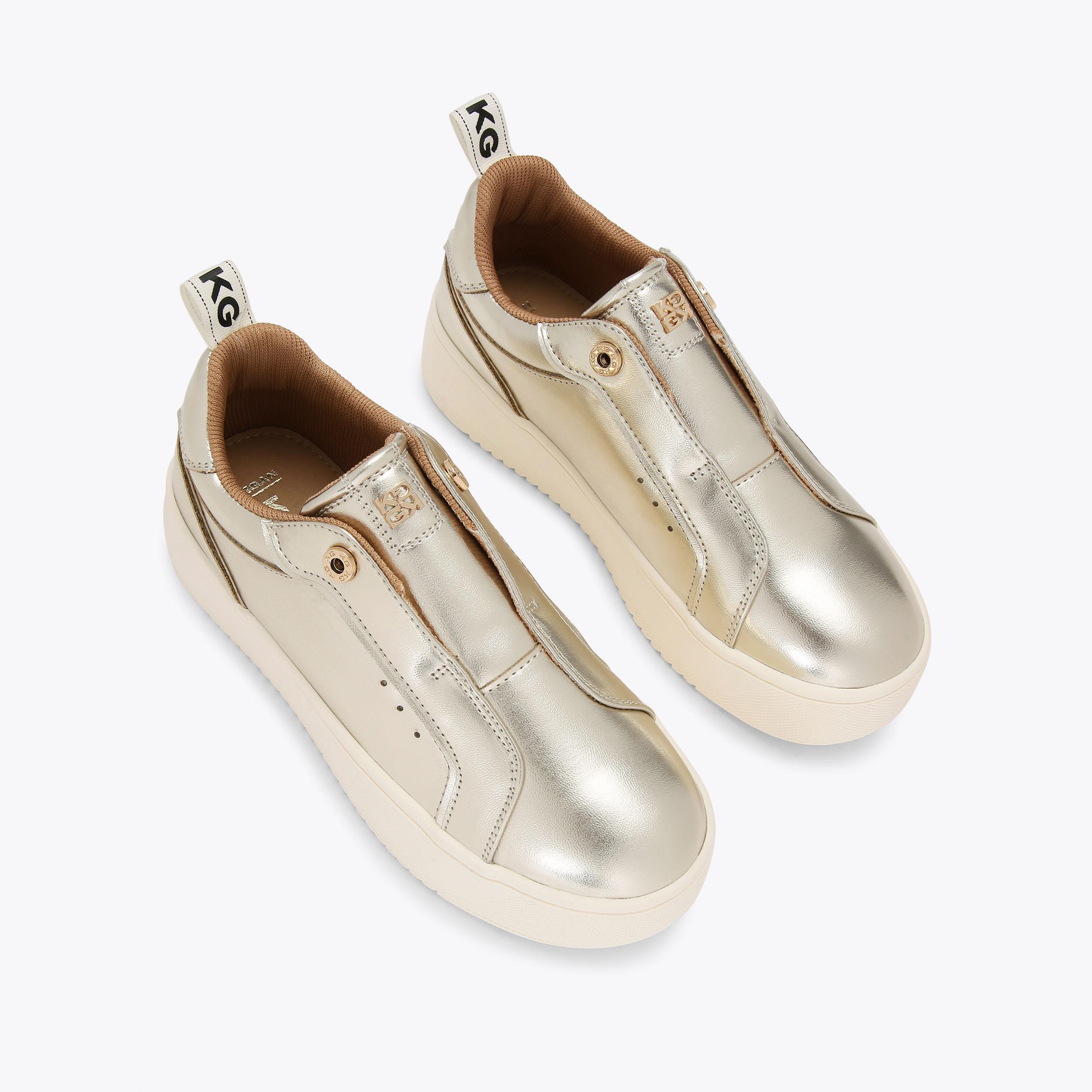 LUCIA Metallic Gold Sneaker by KG KURT GEIGER