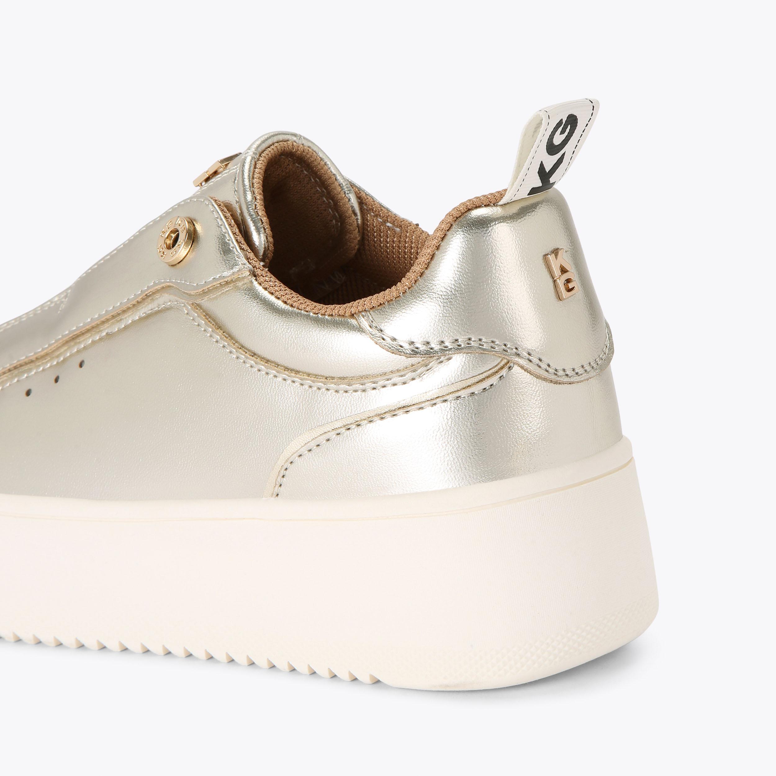 LUCIA Metallic Gold Sneaker by KG KURT GEIGER
