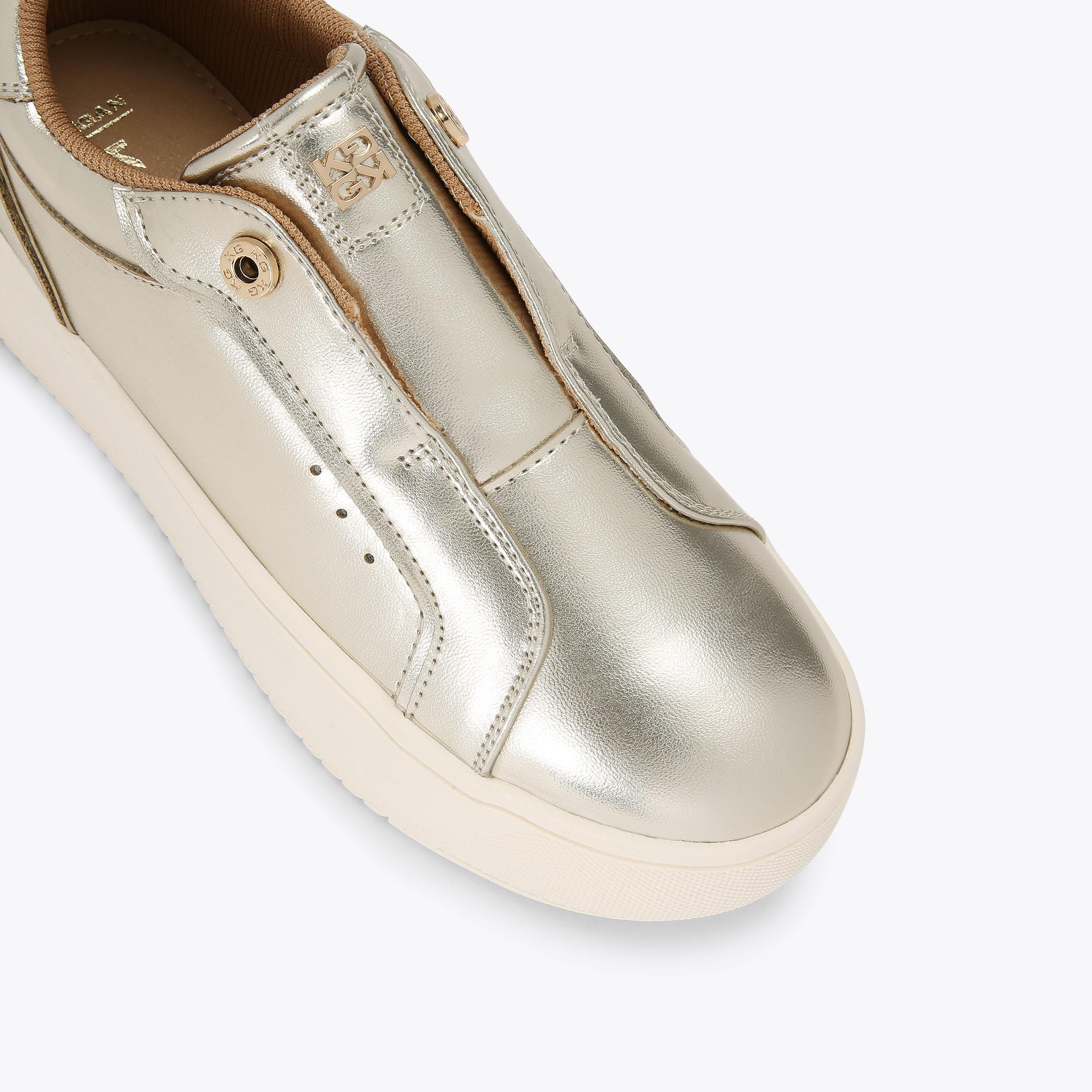 LUCIA Metallic Gold Sneaker by KG KURT GEIGER