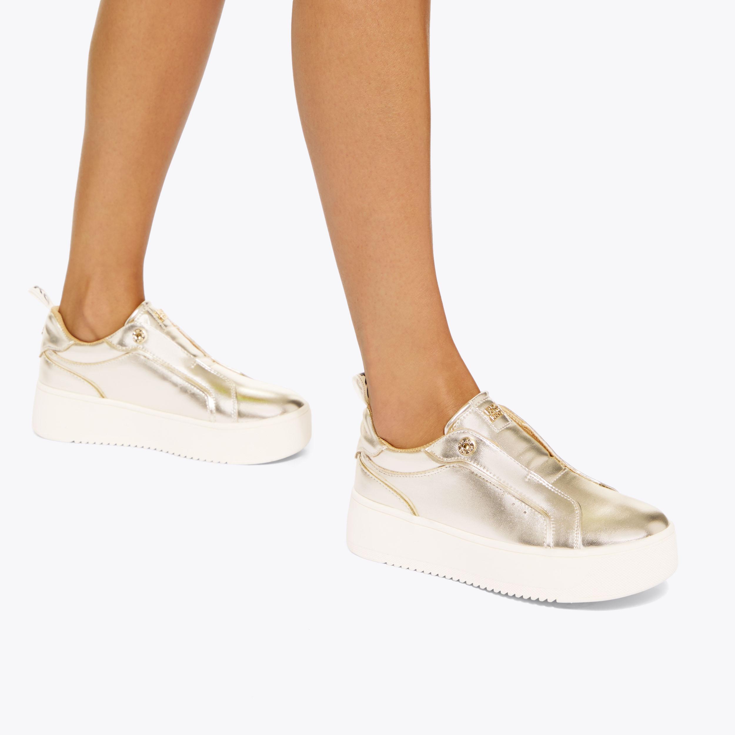 LUCIA Metallic Gold Sneaker by KG KURT GEIGER