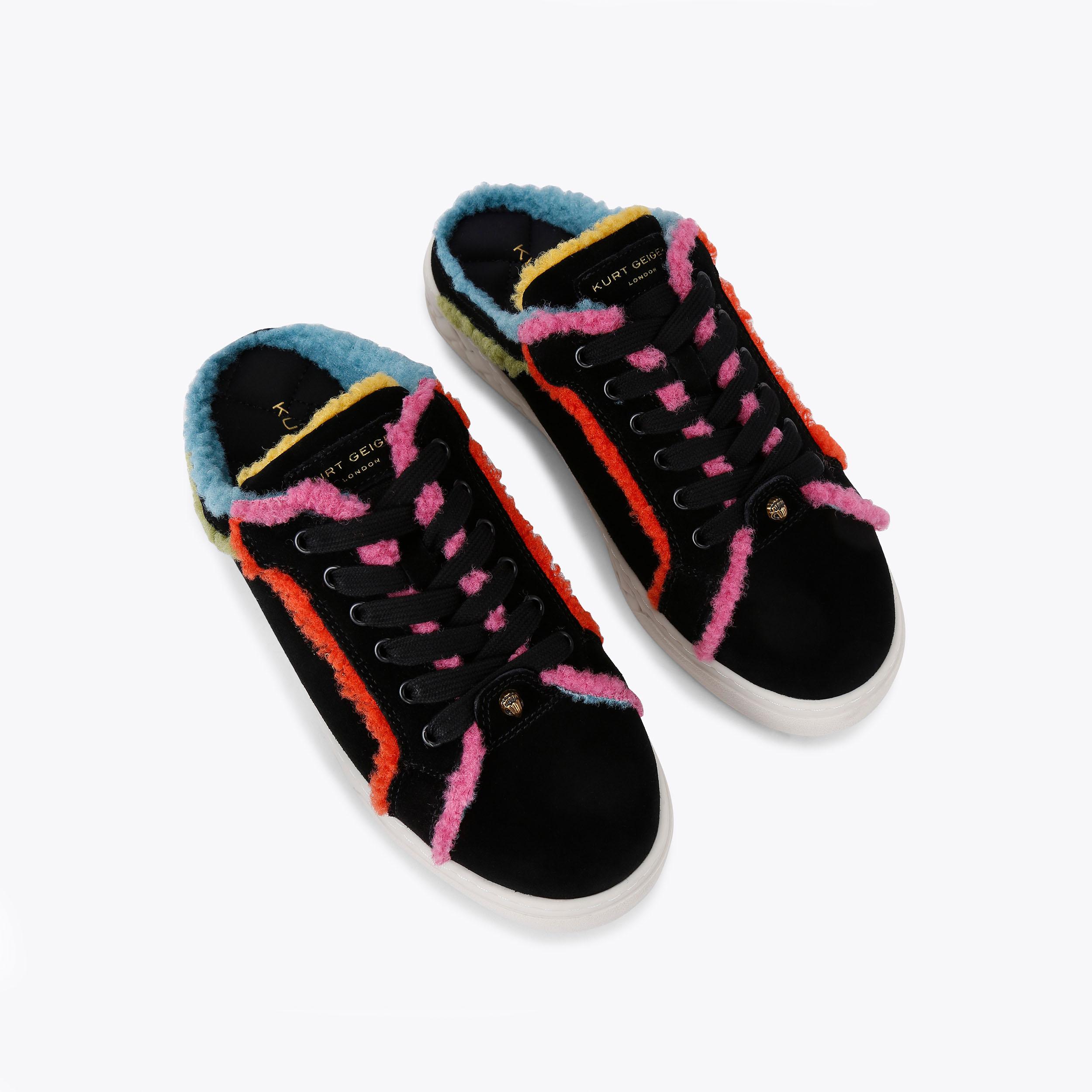 KENSINGTON CUPSOLE MULE Black Suede Slip On Sneaker by KURT GEIGER LONDON