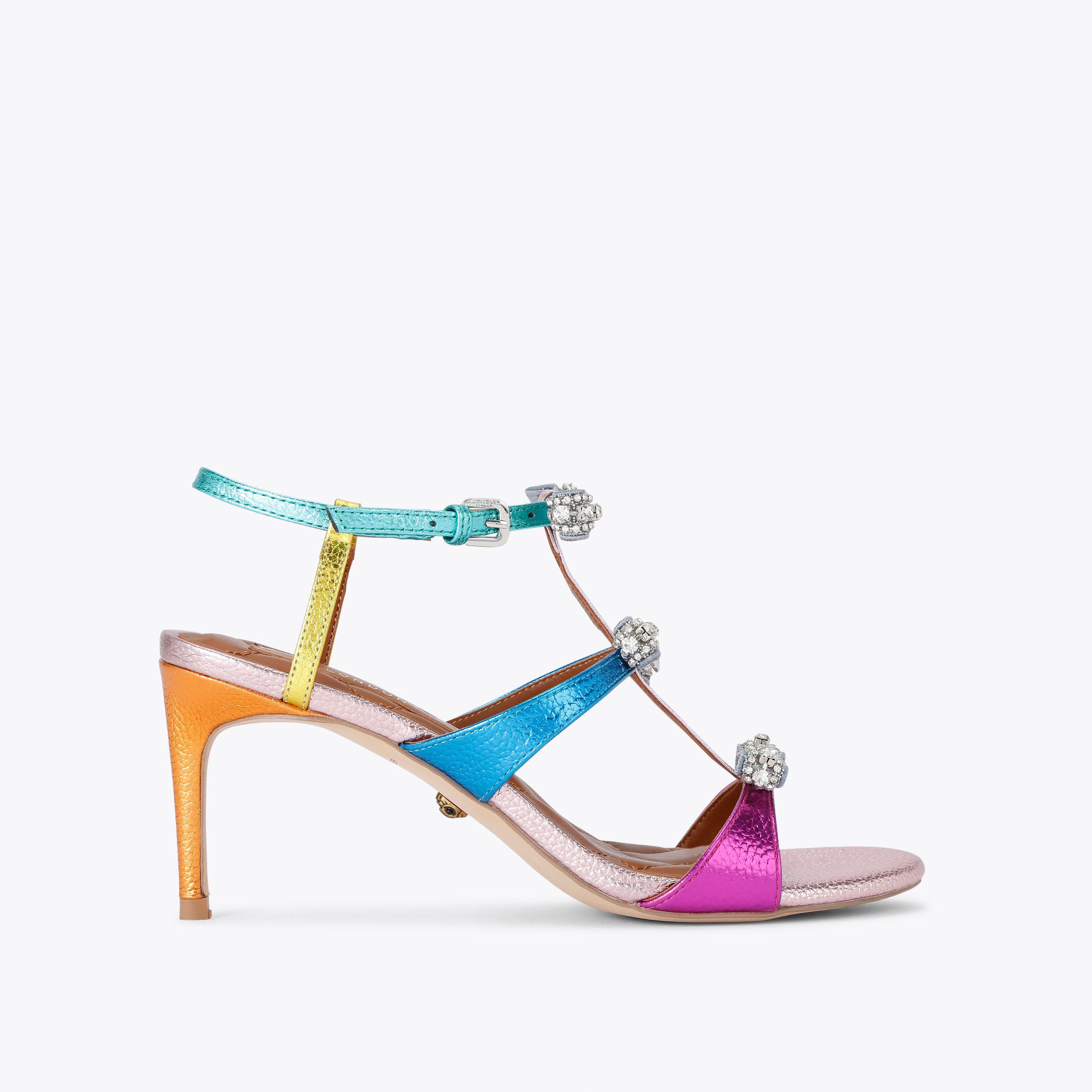 PIERRA MINI BOW Multi Colour Leather Heel by KURT GEIGER LONDON