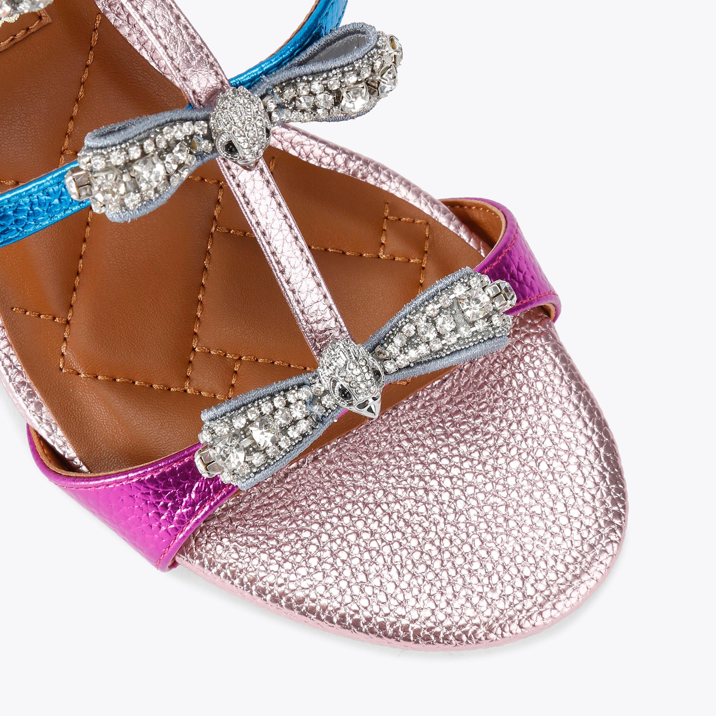 PIERRA MINI BOW Multi Colour Leather Heel by KURT GEIGER LONDON