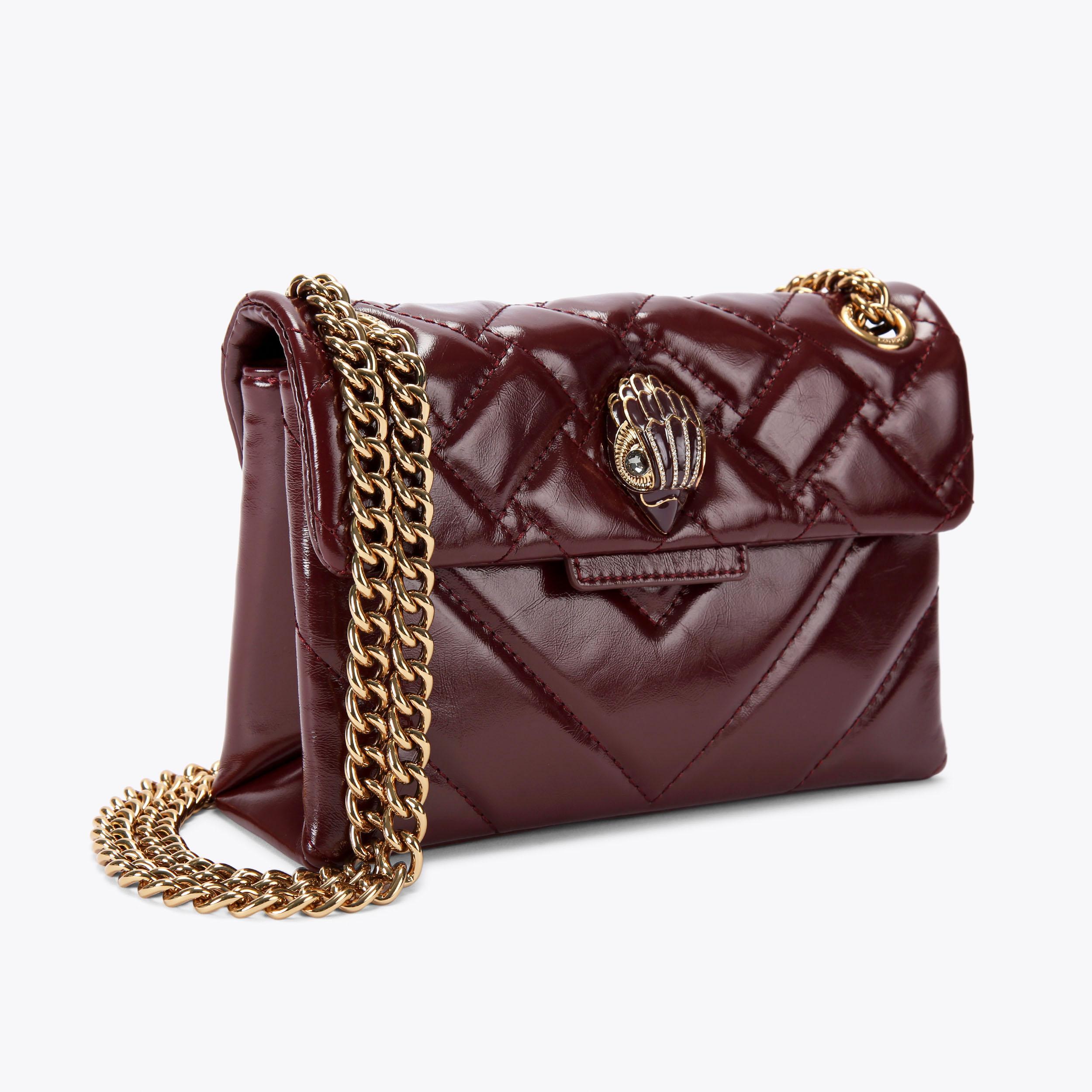 MINI KENSINGTON E Wine Cross Body Bag by KURT GEIGER LONDON