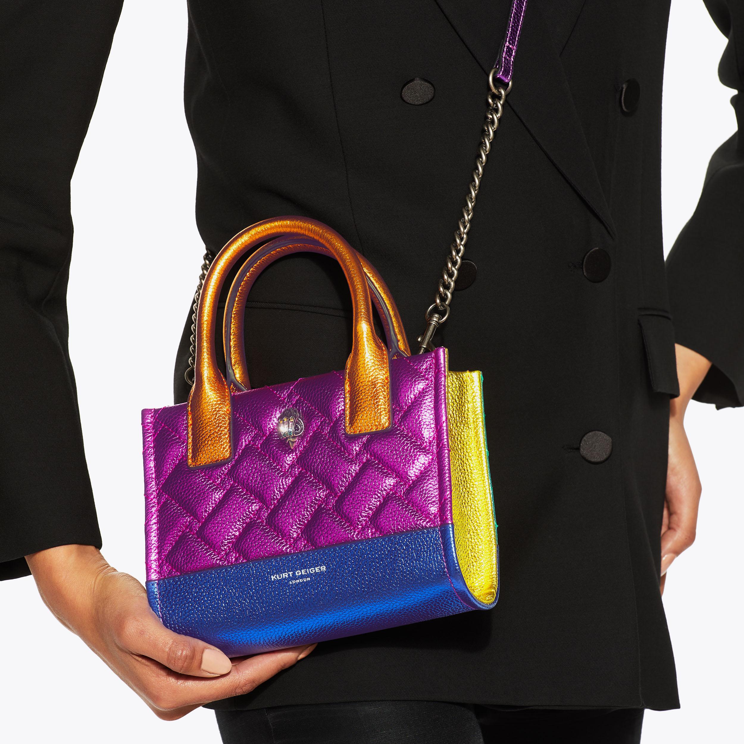 XS KENSINGTON SQ TOTE Rainbow Micro Tote Bag by KURT GEIGER LONDON