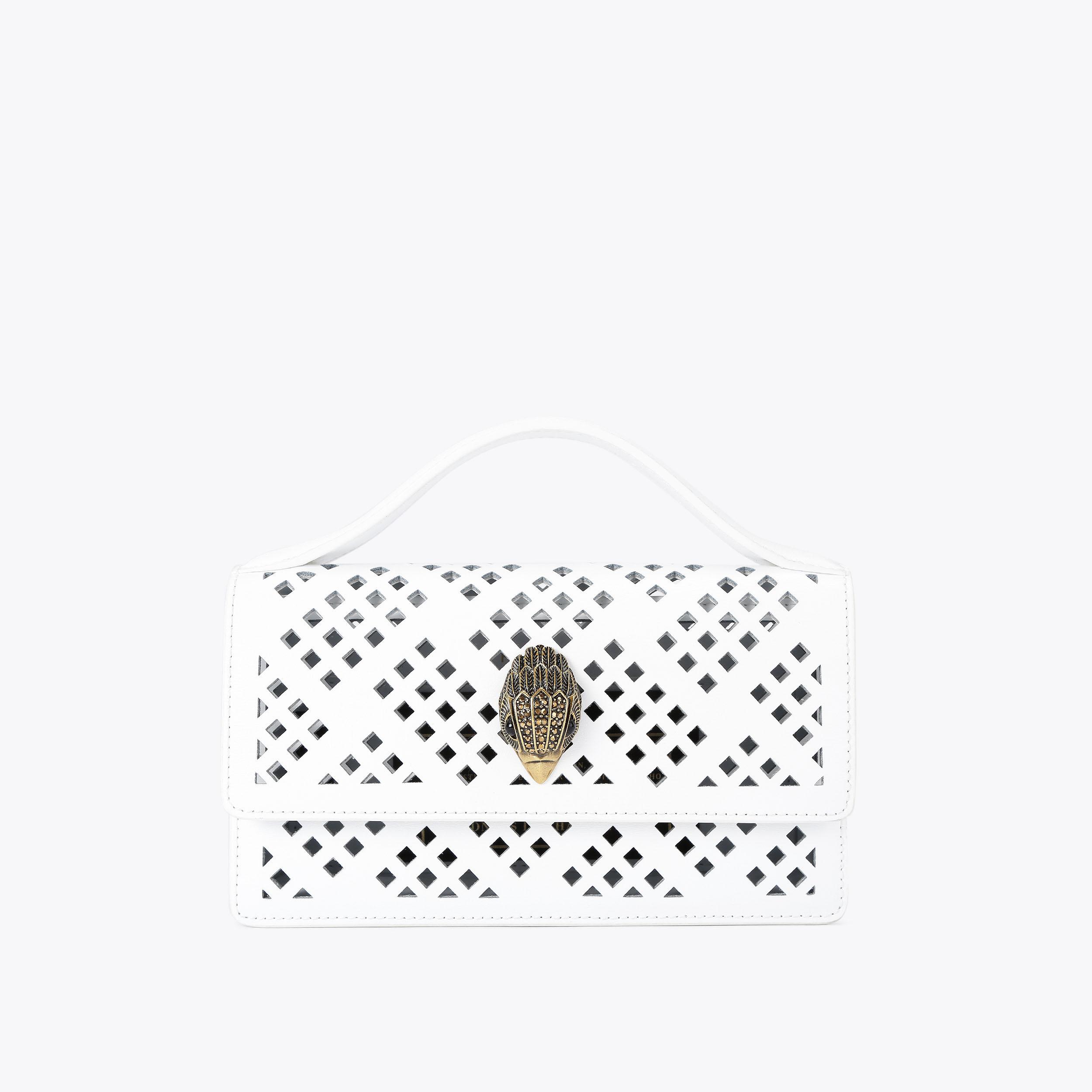 SM BOND TOP HANDLE BAG Bone Leather Top Handle Bag by KURT GEIGER LONDON