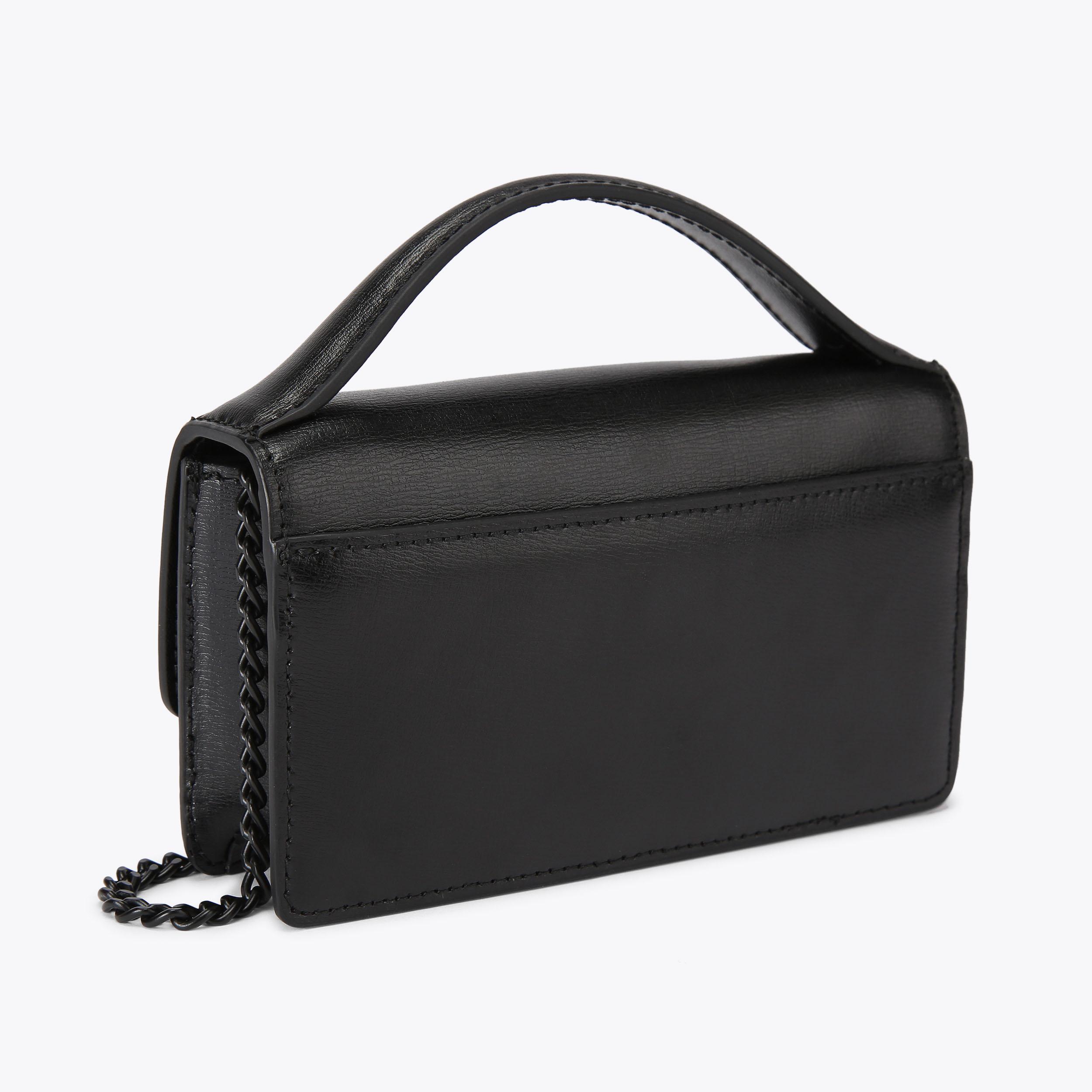 XS BOND TOP HANDLE BAG DR Black Drench Top Handle Bag by KURT GEIGER LONDON