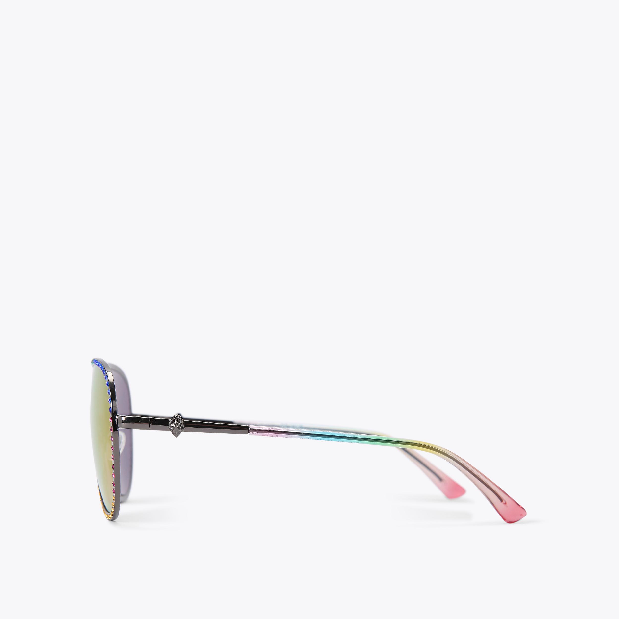 SHOREDITCH LG AVIATOR C Pink Tinted Aviator Sunglasses by KURT GEIGER ...