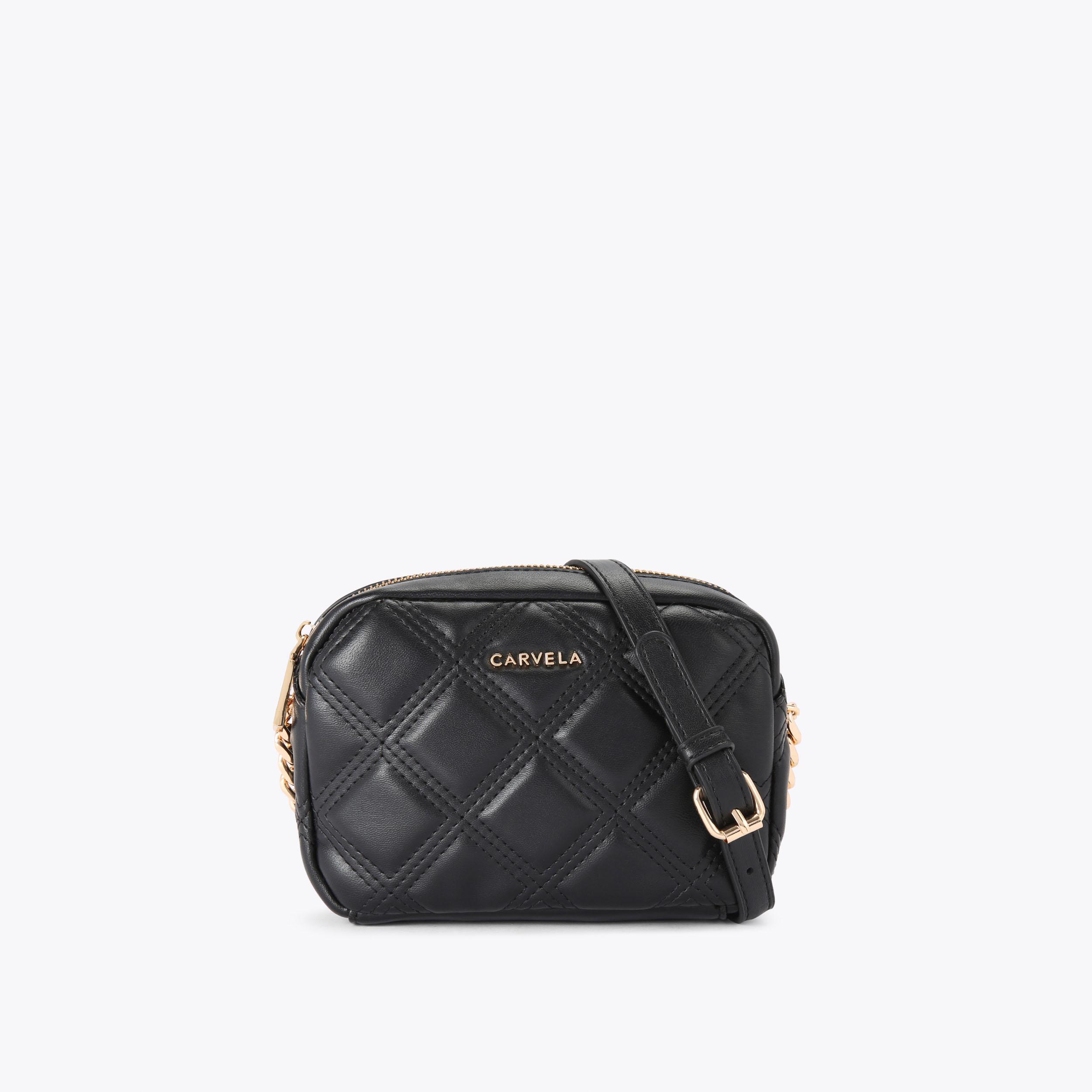 BLOOM TRIPLE MINI Black Cross Body Bag by CARVELA