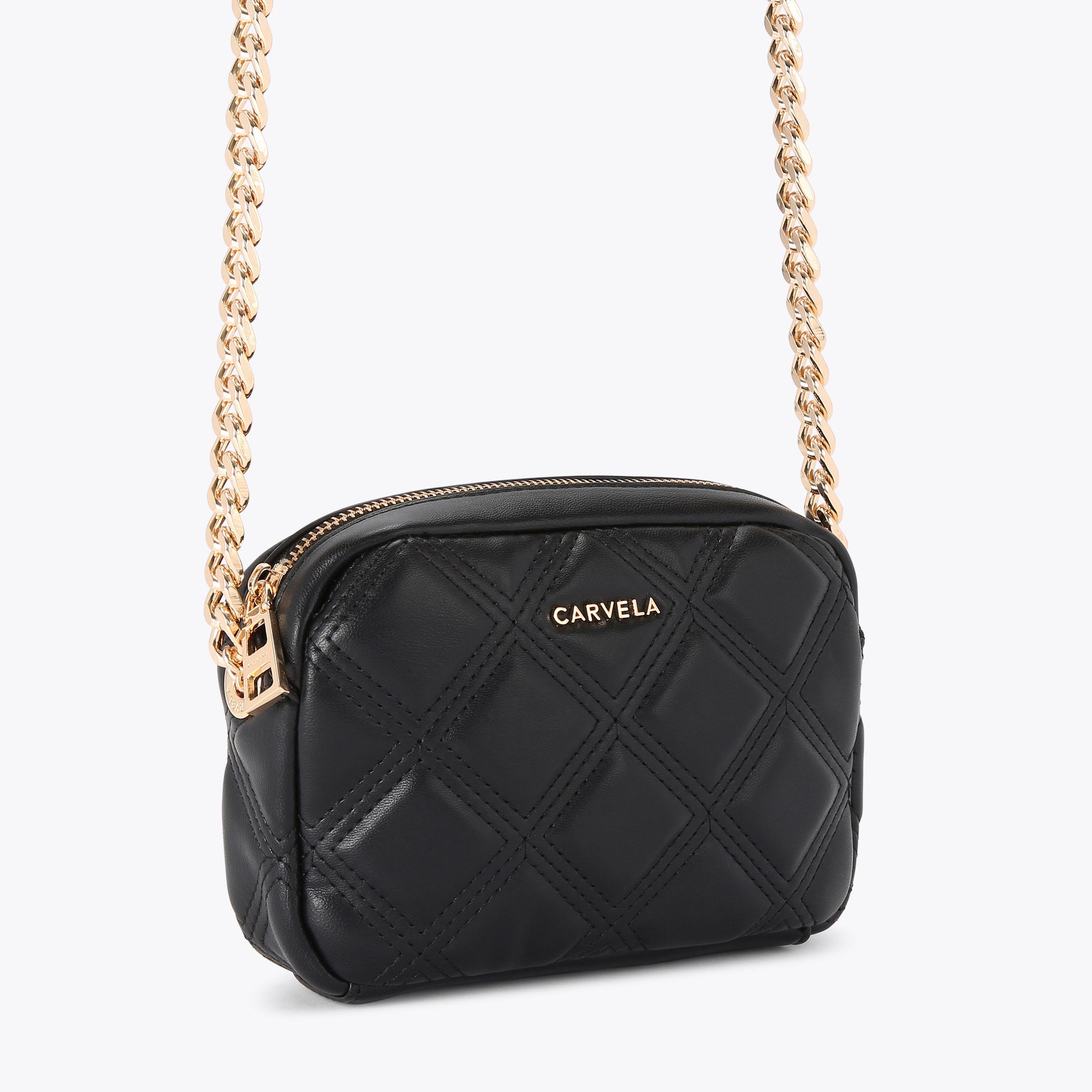 BLOOM TRIPLE MINI Black Cross Body Bag by CARVELA