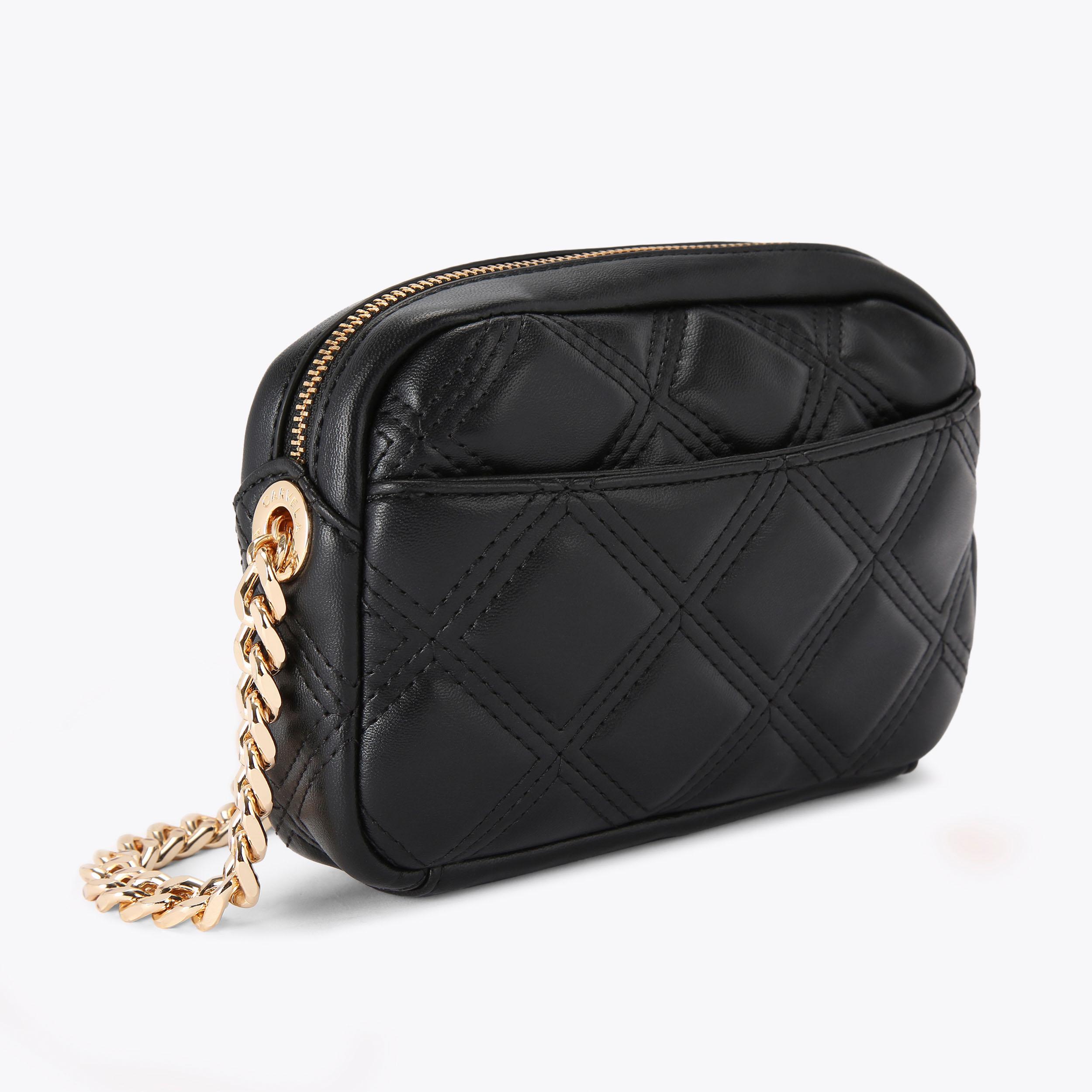 BLOOM TRIPLE MINI Black Cross Body Bag by CARVELA