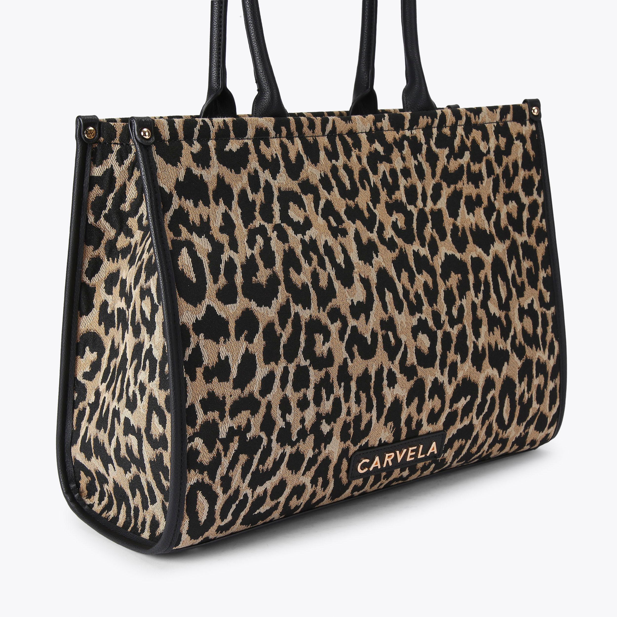 SORRENTO CHUCK IN TOTE Leopard Print Large Tote Bag by CARVELA