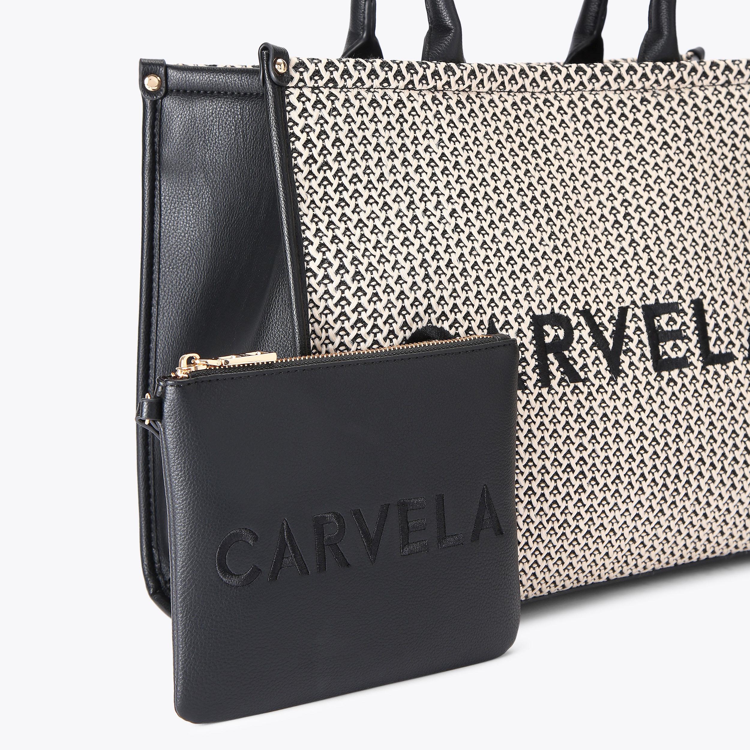 SORRENTO CHUCK IN TOTE Raffia Woven Tote Bag by CARVELA