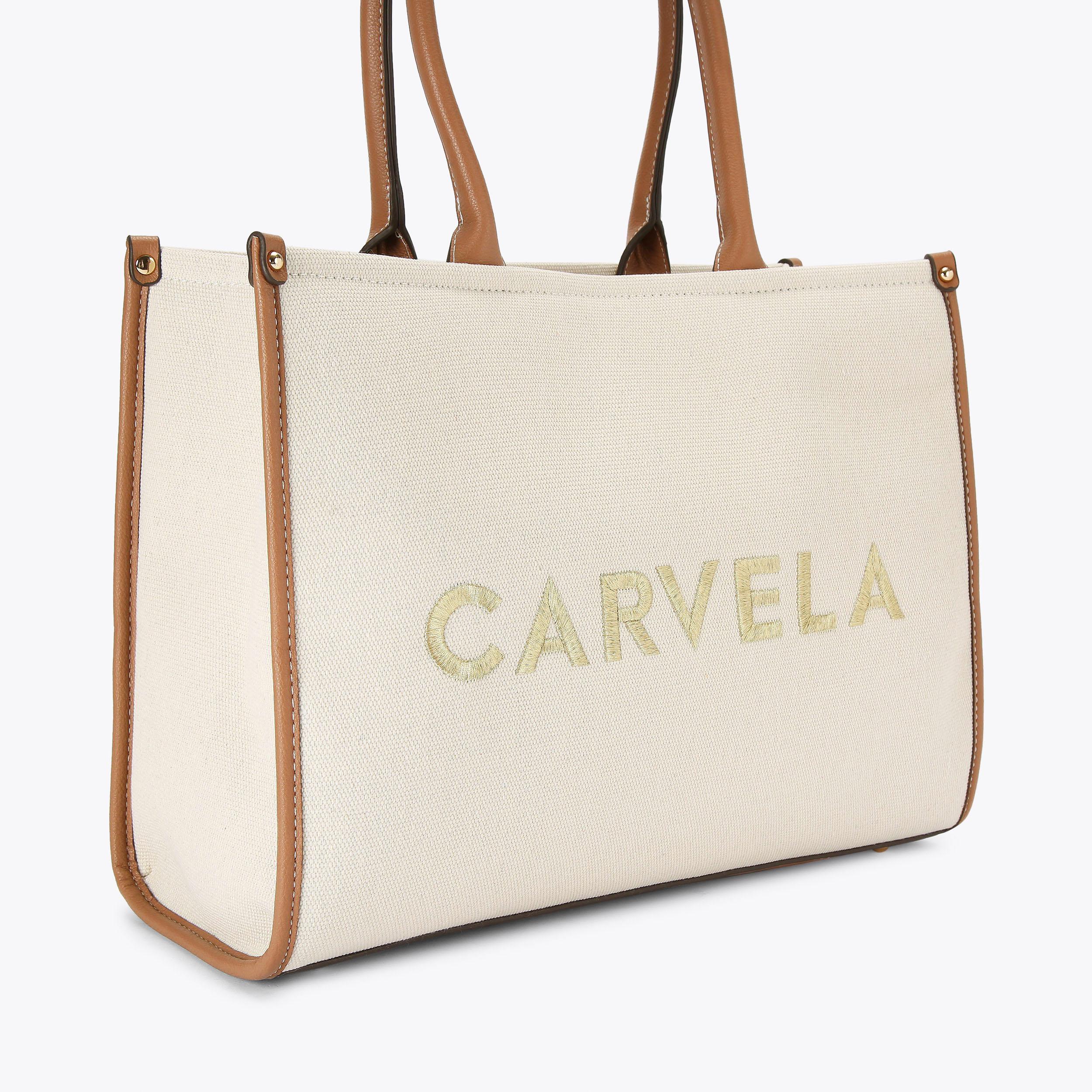 SORRENTO CHUCK IN TOTE White Tote Bag by CARVELA