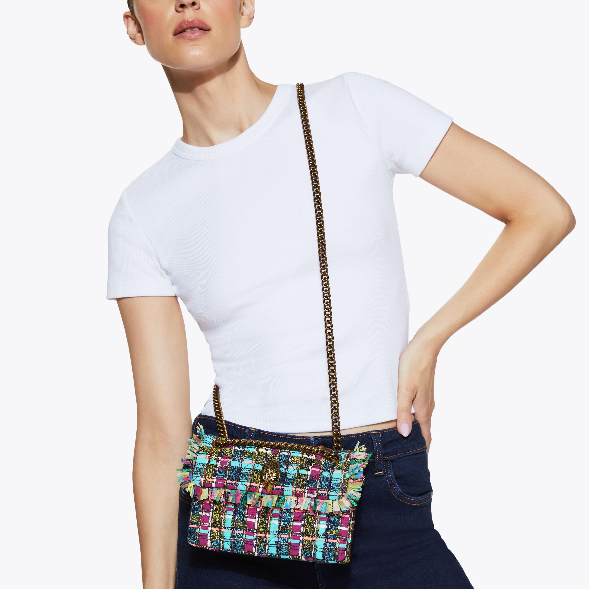 TWEED MINI KENSINGTON Tweed Kensington Bag by KURT GEIGER LONDON