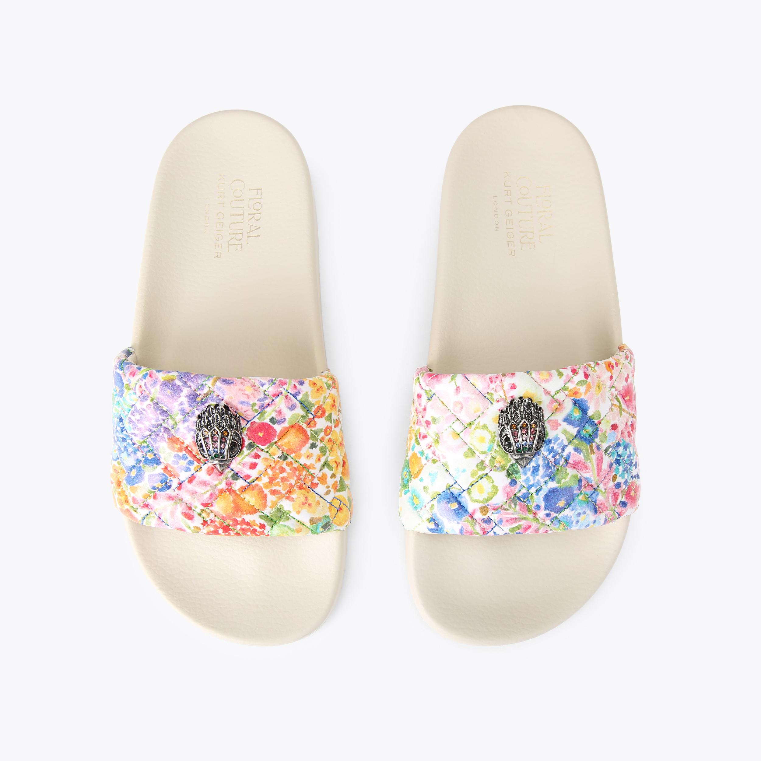 FC MEENA EAGLE Floral Slide On Sandals by KURT GEIGER LONDON