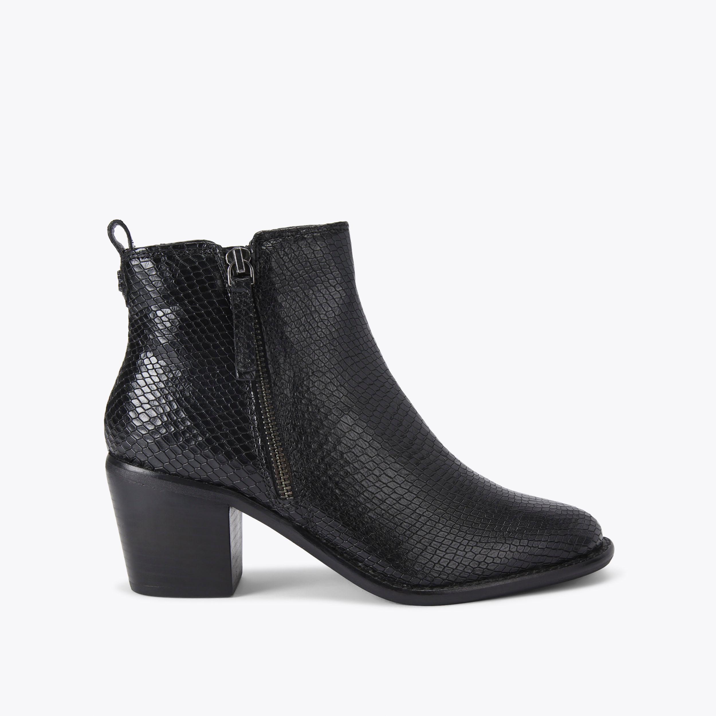 SECIL Black Leather Ankle Boot by CARVELA