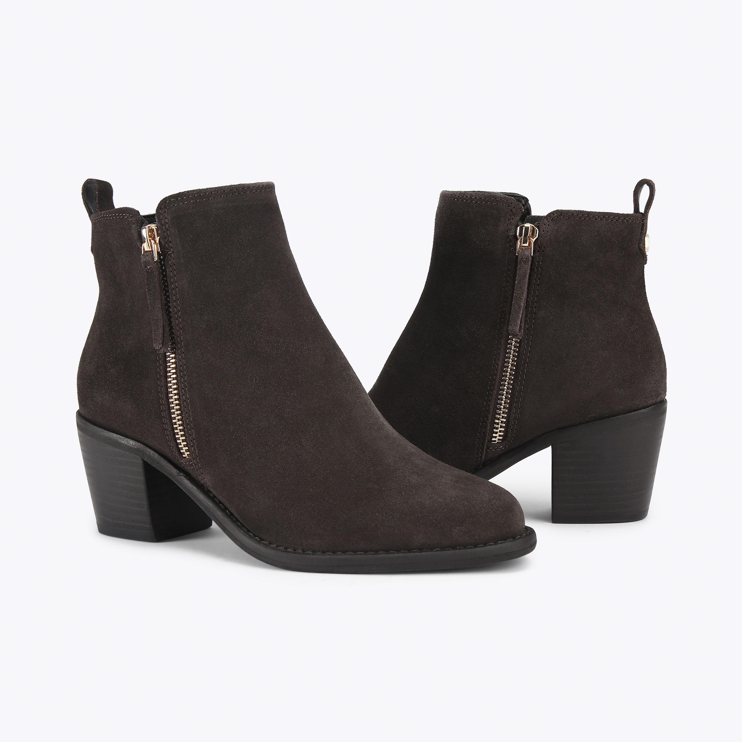 SECIL Dark Grey Suede Ankle Boot by CARVELA
