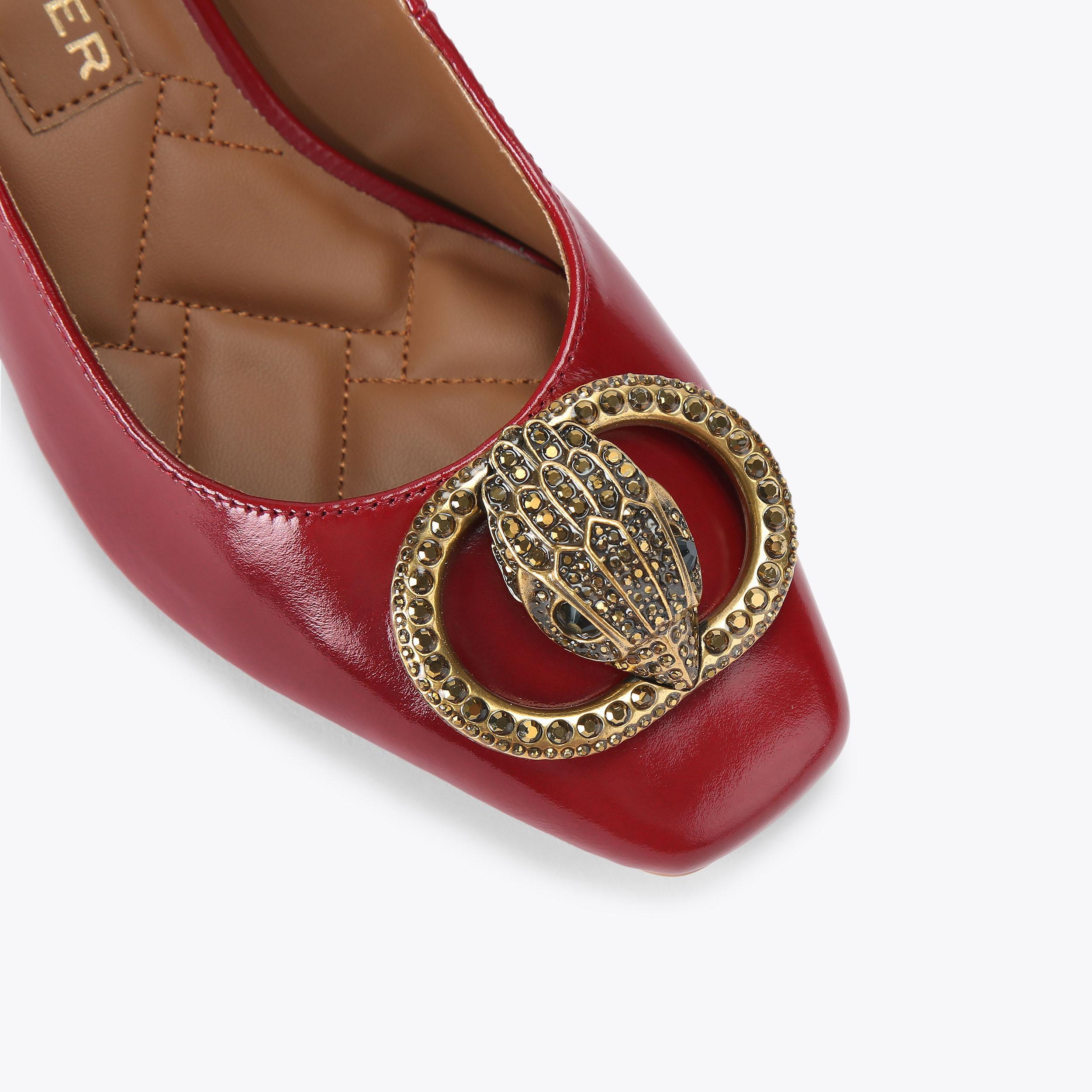 CHELSEA BLOCK SLINGBACK Red Patent Block Heel by KURT GEIGER LONDON