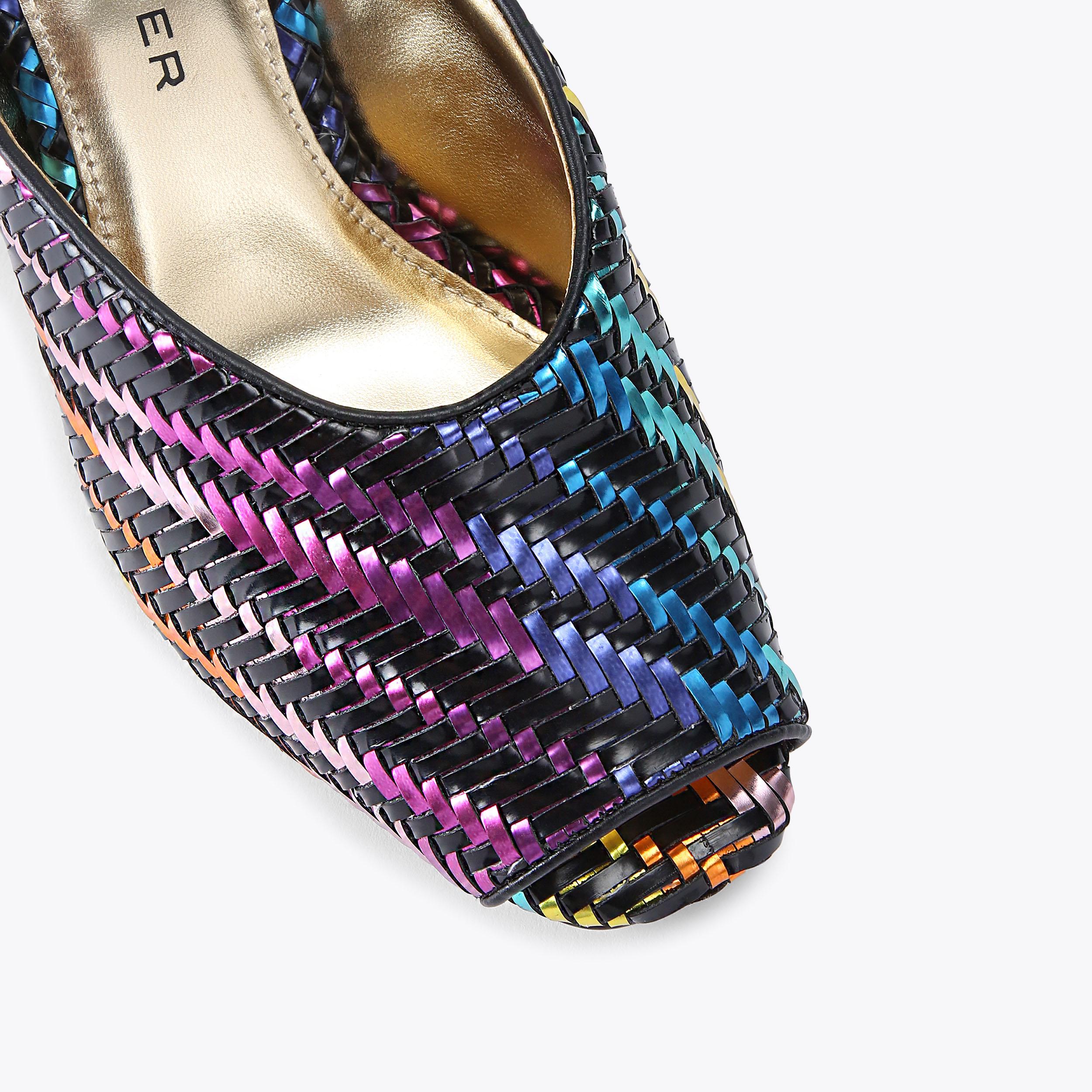 EAGLE HEEL MULE Black Rainbow Heels by KURT GEIGER LONDON