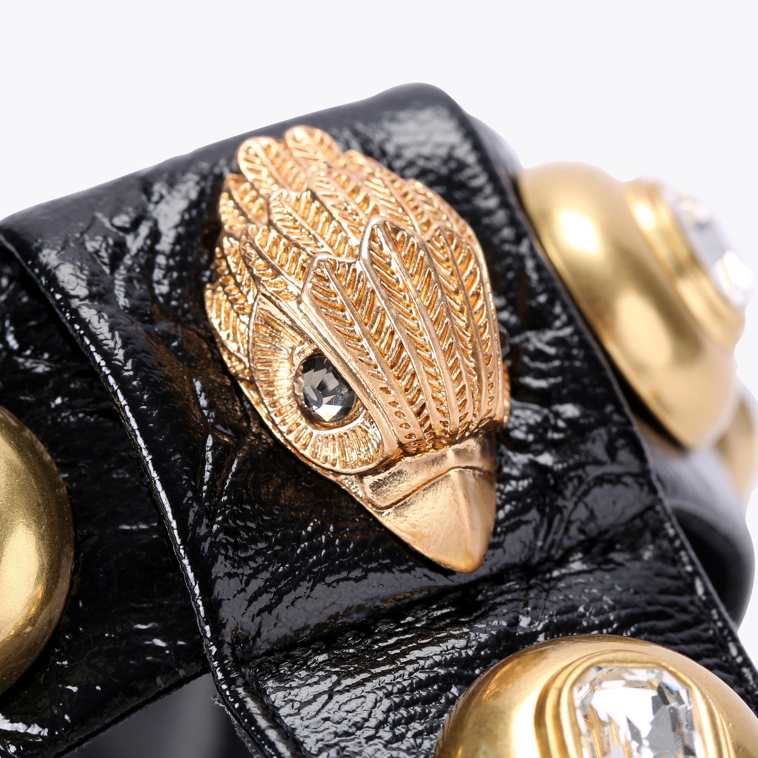 ORSON MULTI STUD Black Leather Sandals by KURT GEIGER LONDON